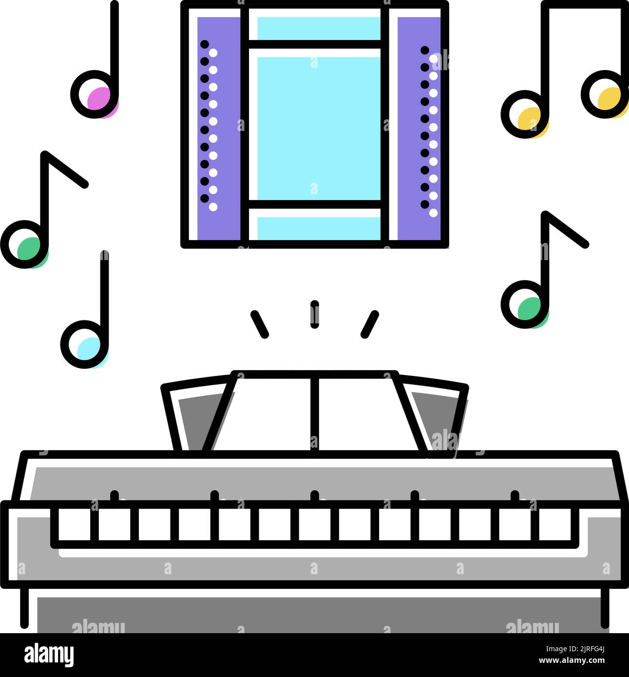 film composer video production color icon vector illustration Stock ...