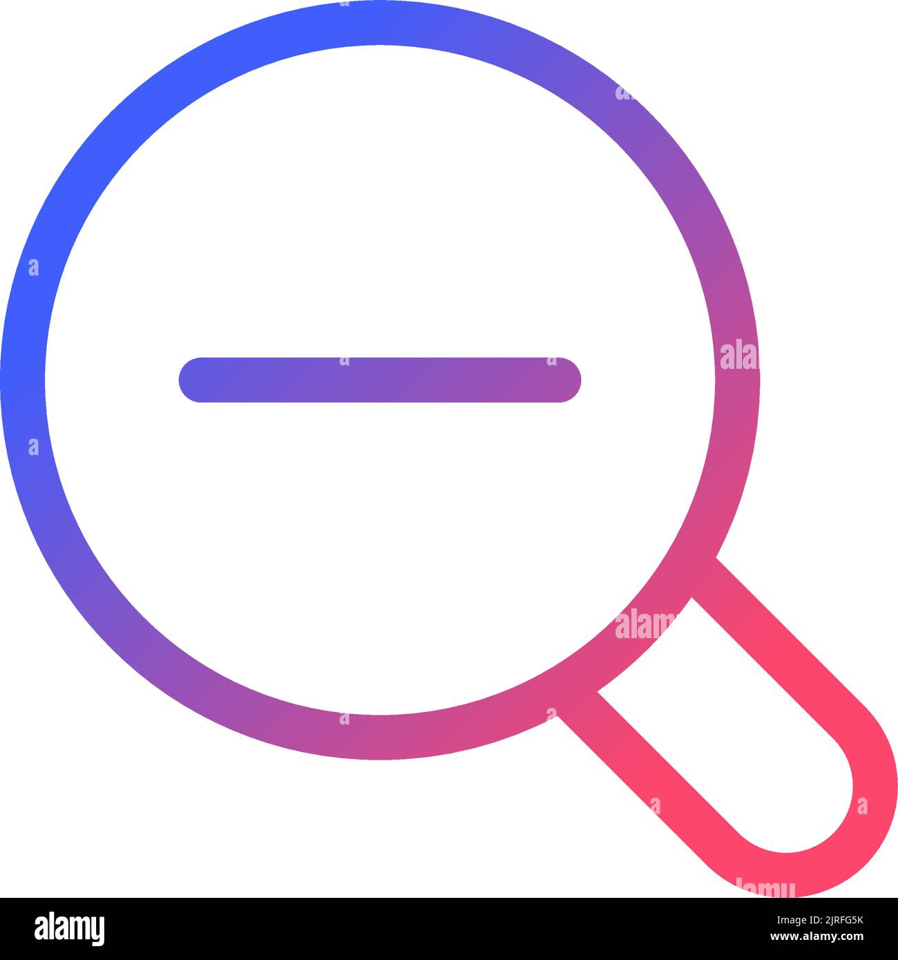Magnifier and minus pixel perfect gradient linear ui icon Stock Vector Image & Art - Alamy