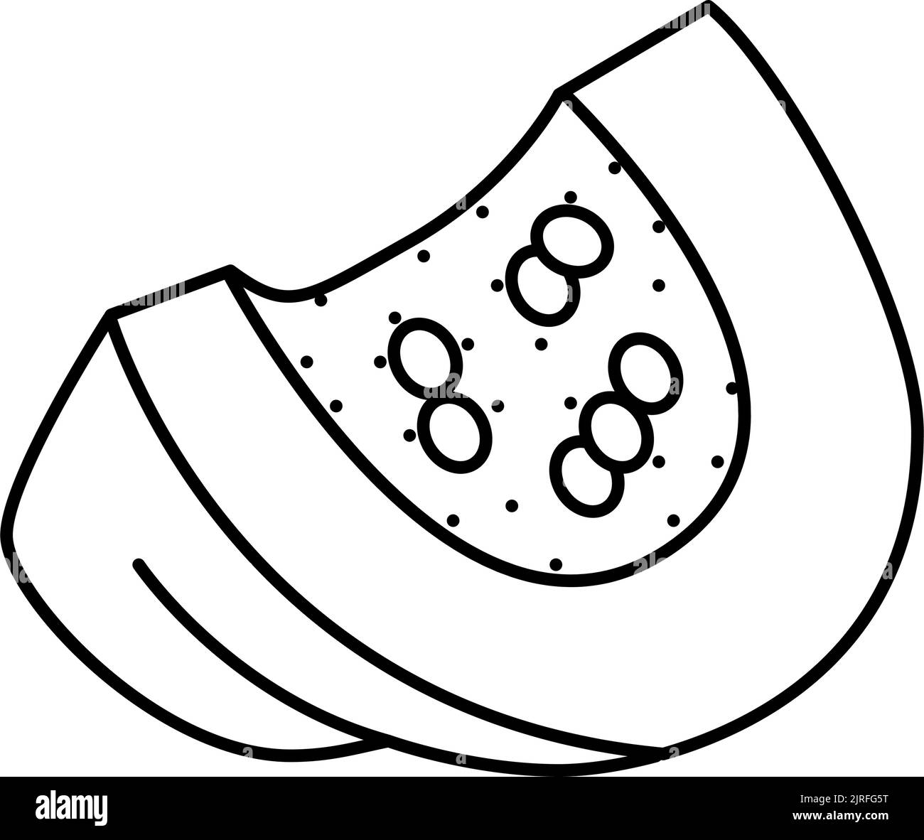 piece pumpkin seeds line icon vector illustration Stock Vector Image ...