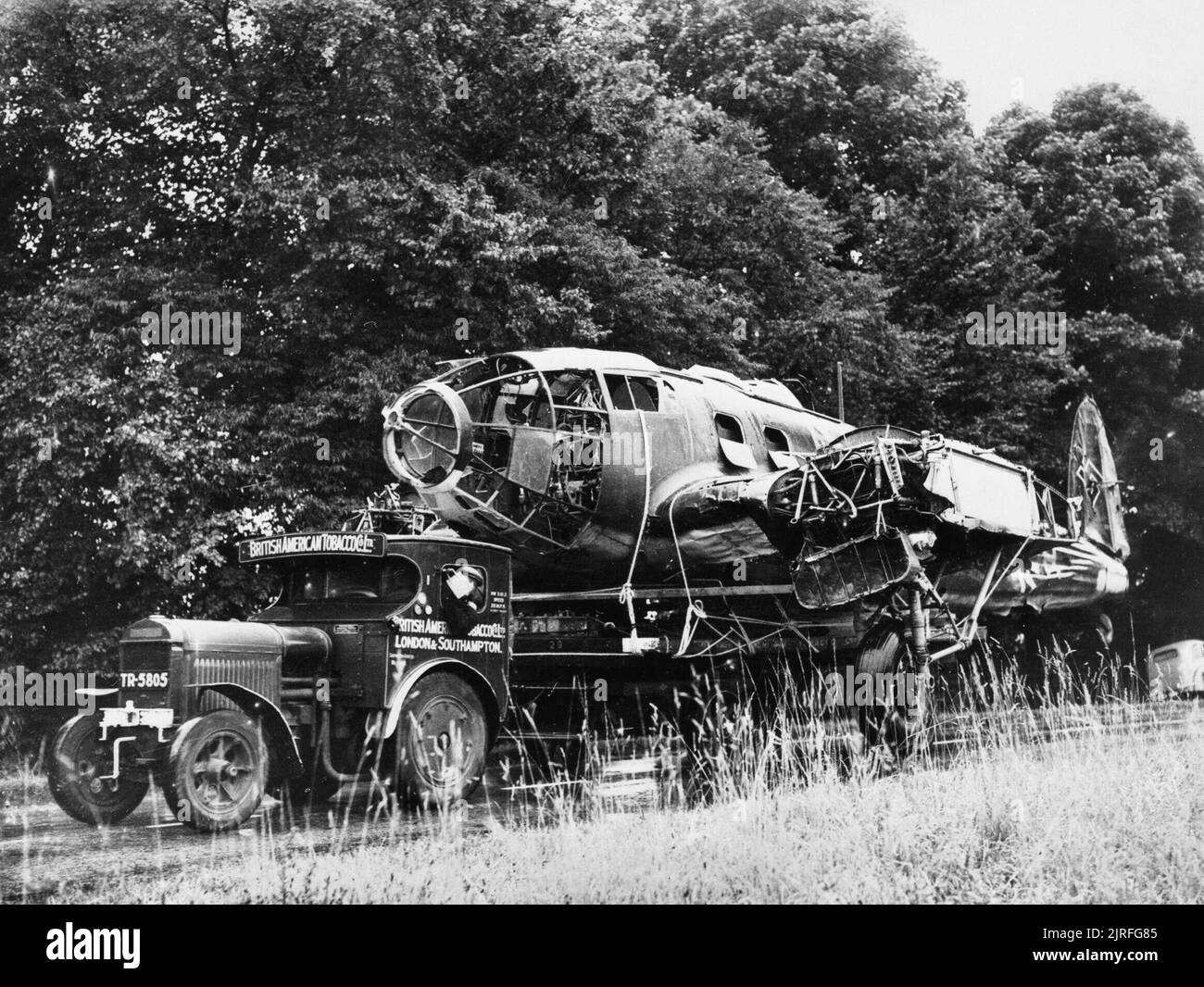 The Battle of Britain The fuselage of a Heinkel He 111 bomber, being ...