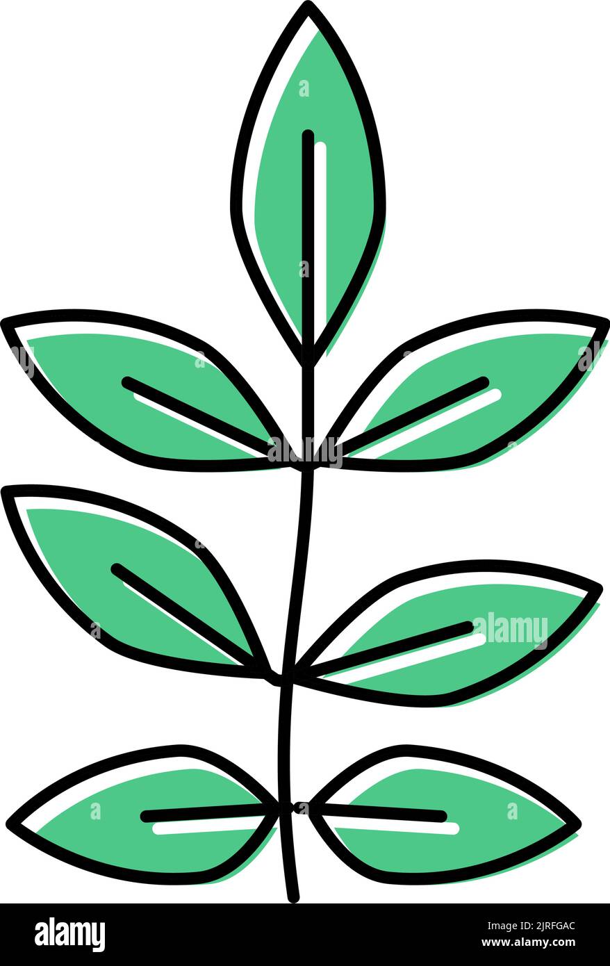 ash leaf color icon vector illustration Stock Vector Image & Art - Alamy