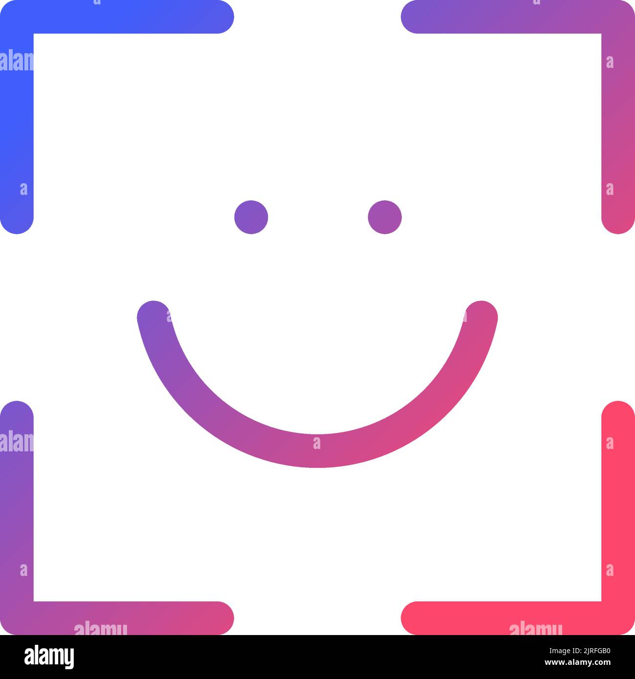 Face Identification Pixel Perfect Gradient Linear Ui Icon Stock Vector Image And Art Alamy