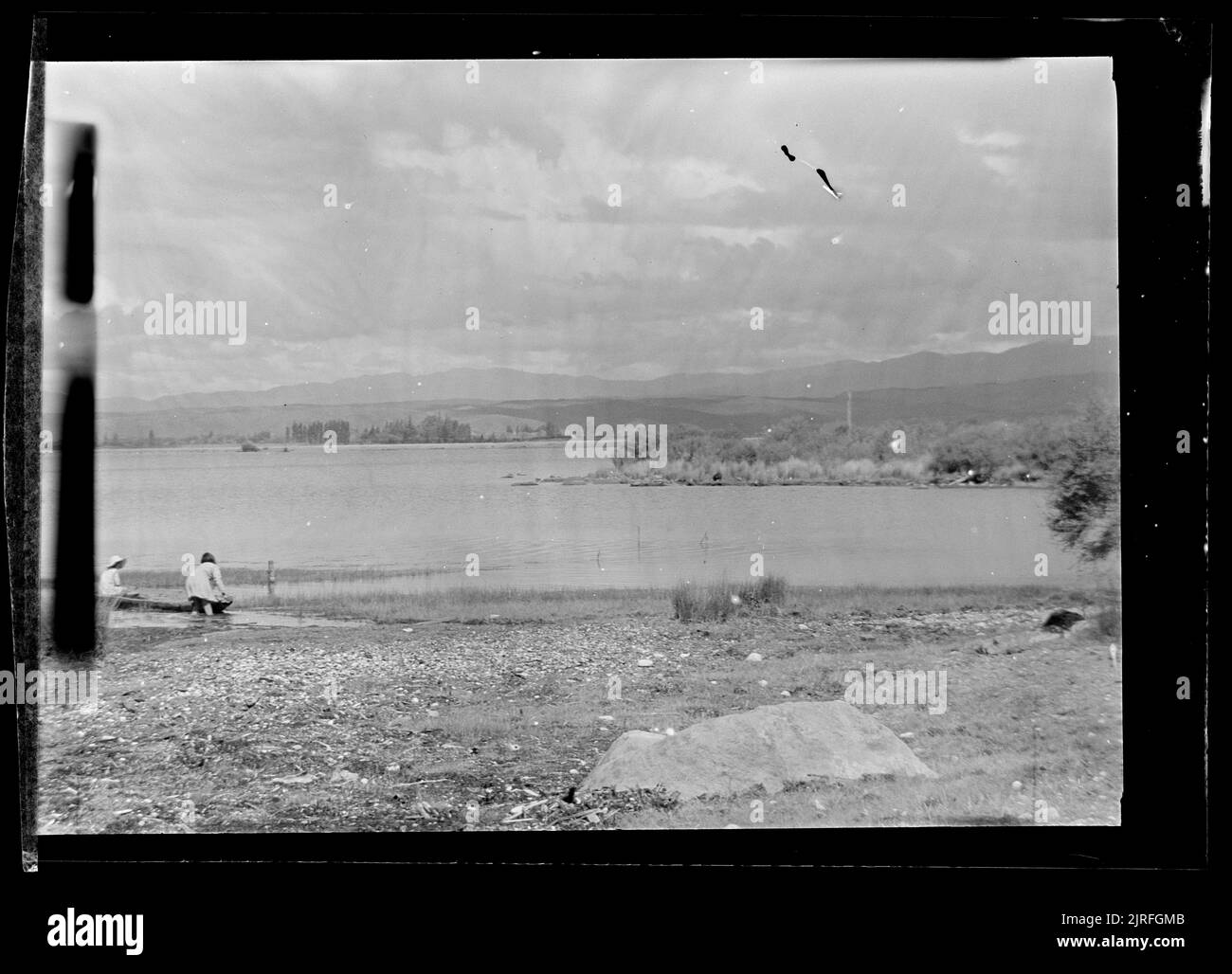 View of water from on the beach front, by J.W. Chapman-Taylor Stock ...