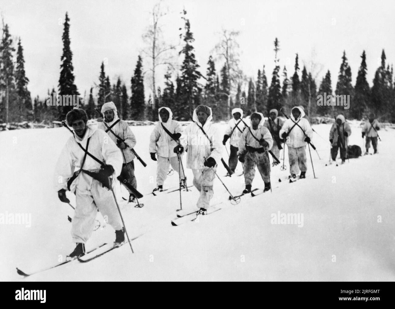 The War in Finland, 1940 Finnish ski-runner patrols operating against ...