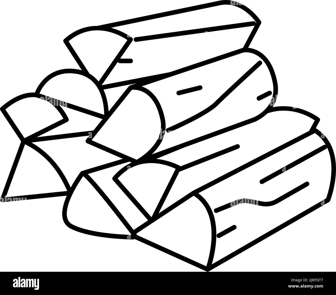 firewood wood timber line icon vector illustration Stock Vector Image ...