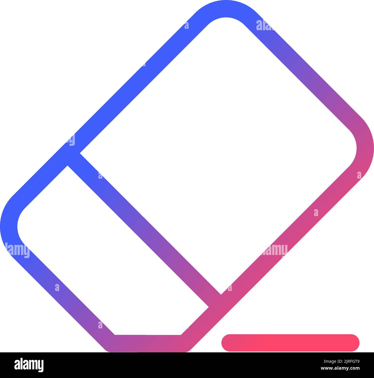 Eraser Pixel Perfect Gradient Linear Ui Icon Stock Vector Image And Art
