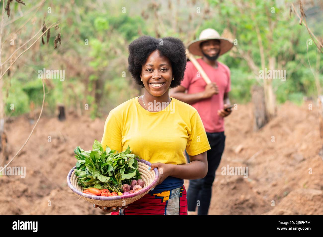Nigerian farming smiling hi-res stock photography and images - Alamy