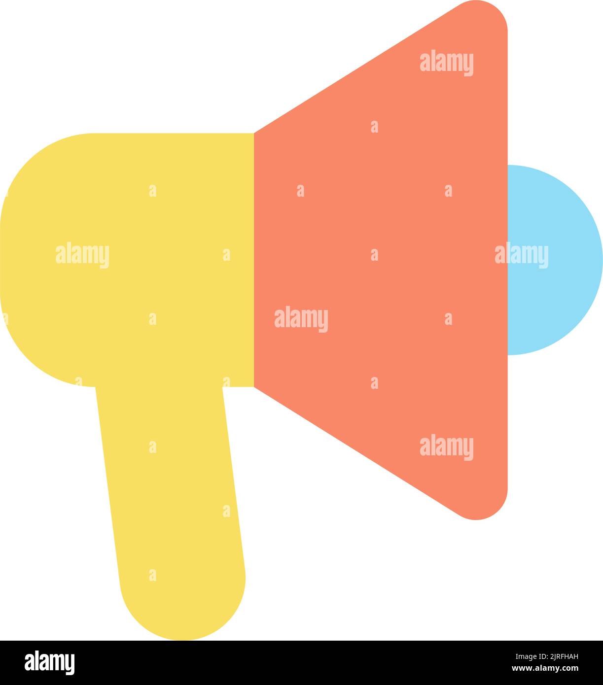 Handheld megaphone flat color ui icon Stock Vector Image & Art - Alamy