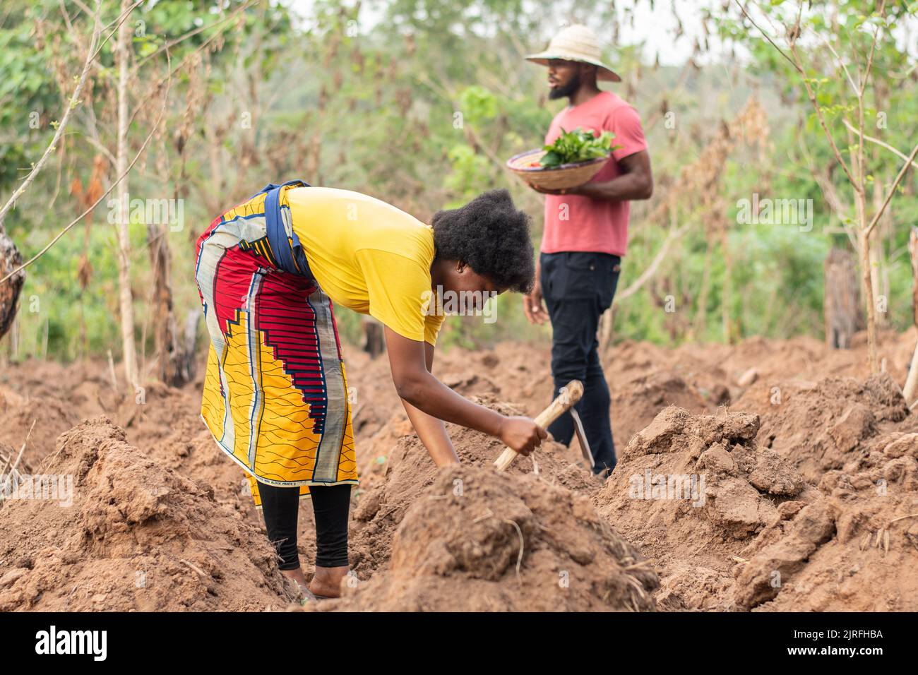 female african farmer working on a farm Stock Photo - Alamy