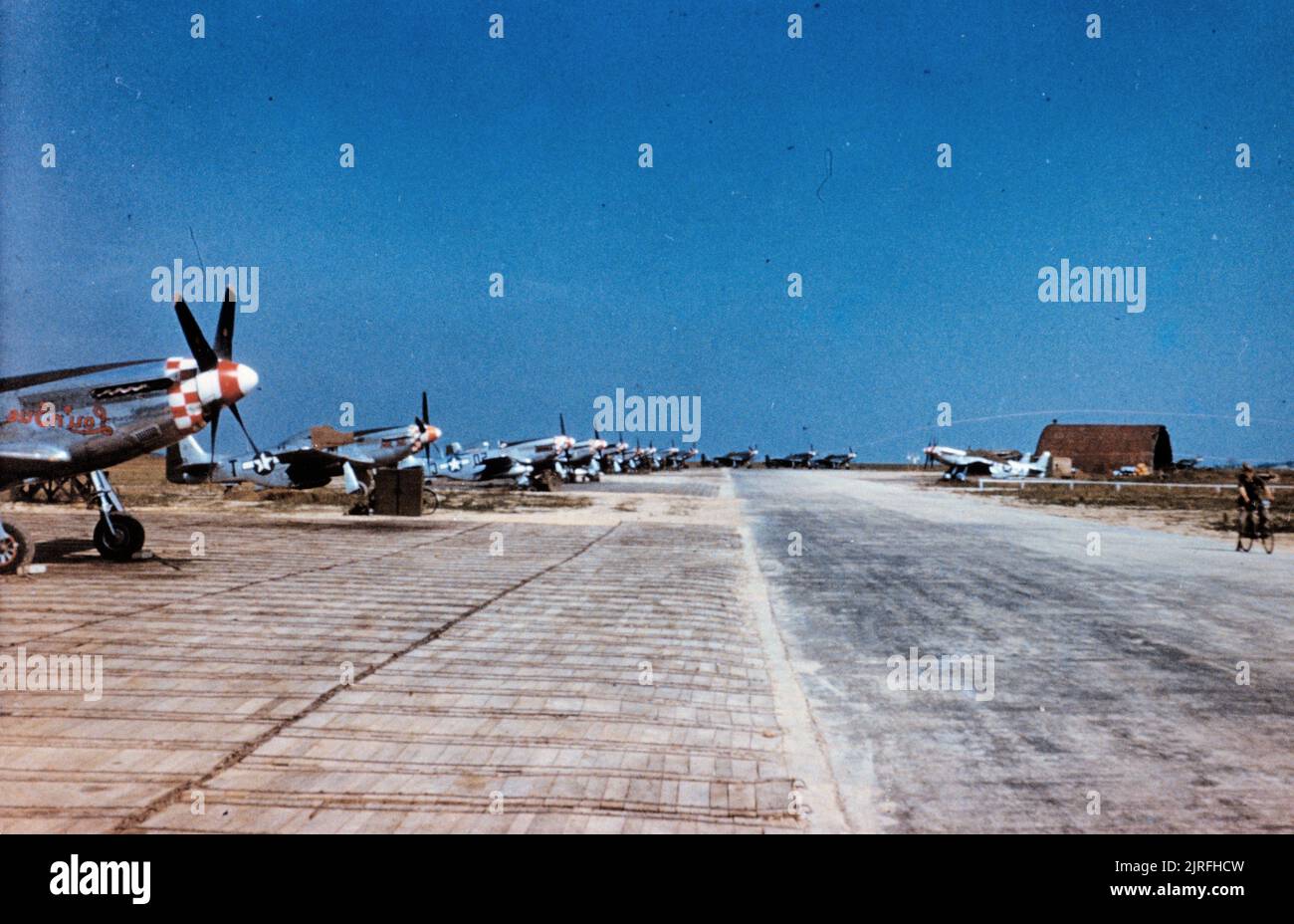 P-51 Mustangs, including (5Q-D, serial number 44-14011) nicknamed 'Lou ...