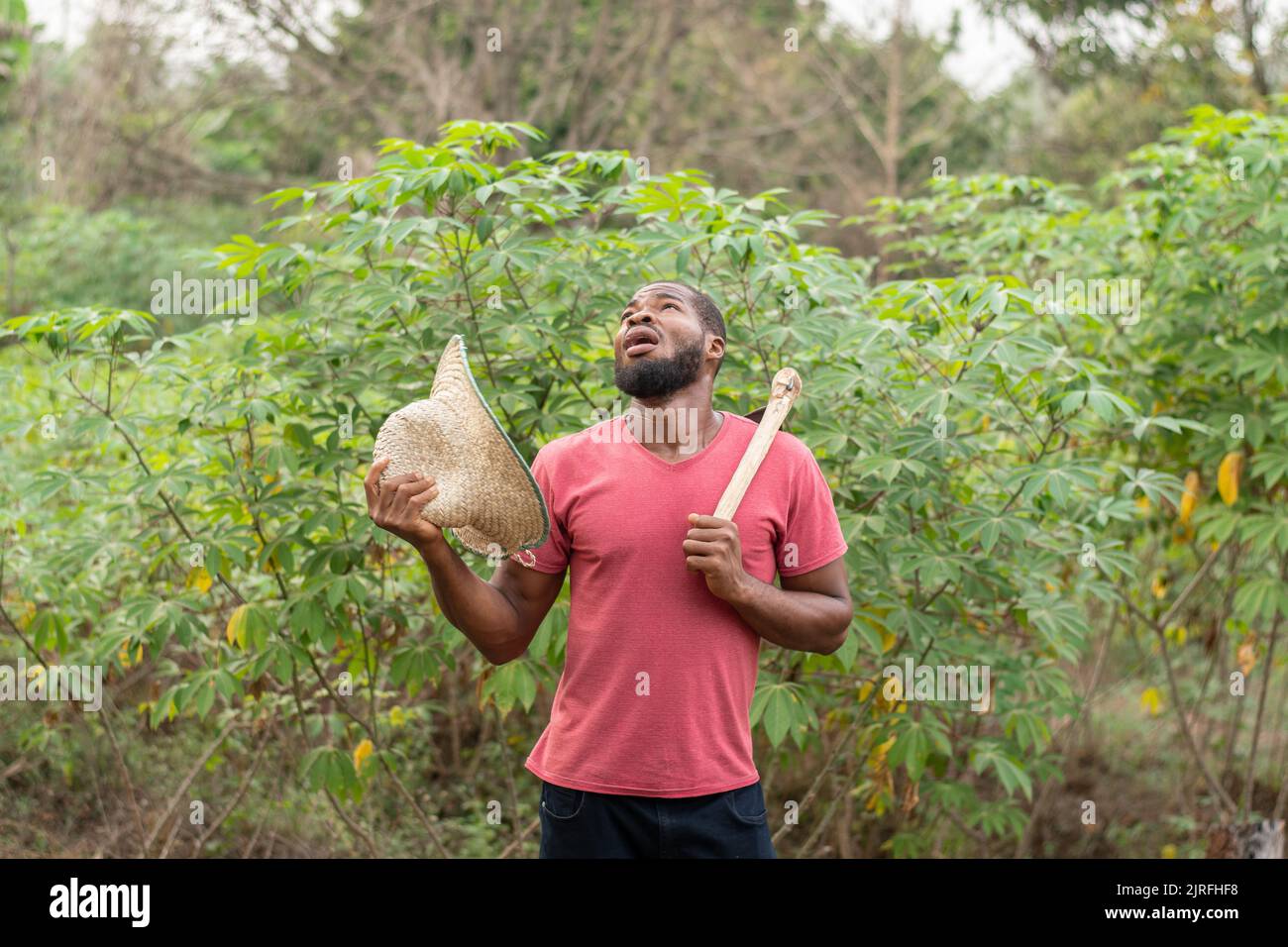 farmer feeling tired and exhausted Stock Photo - Alamy