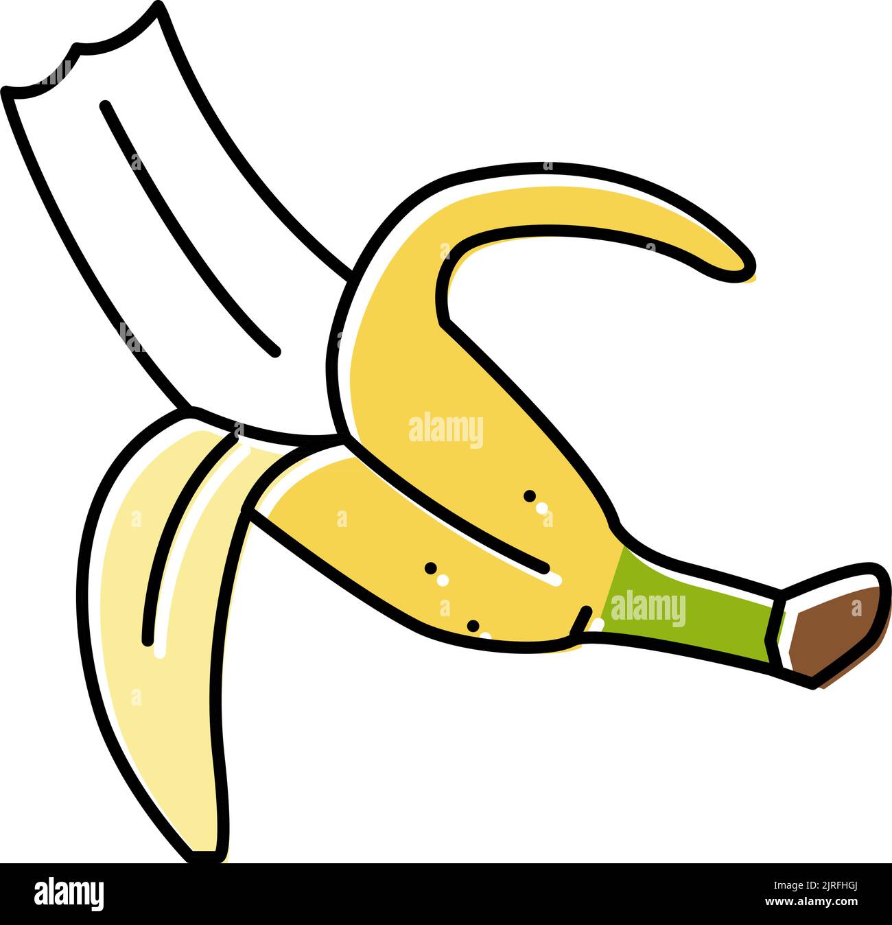 eat banana color icon vector illustration Stock Vector Image & Art - Alamy