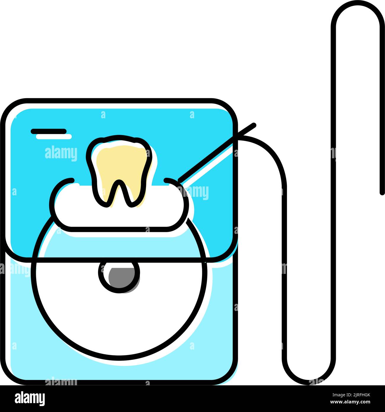 floss dental care color icon vector illustration Stock Vector Image ...