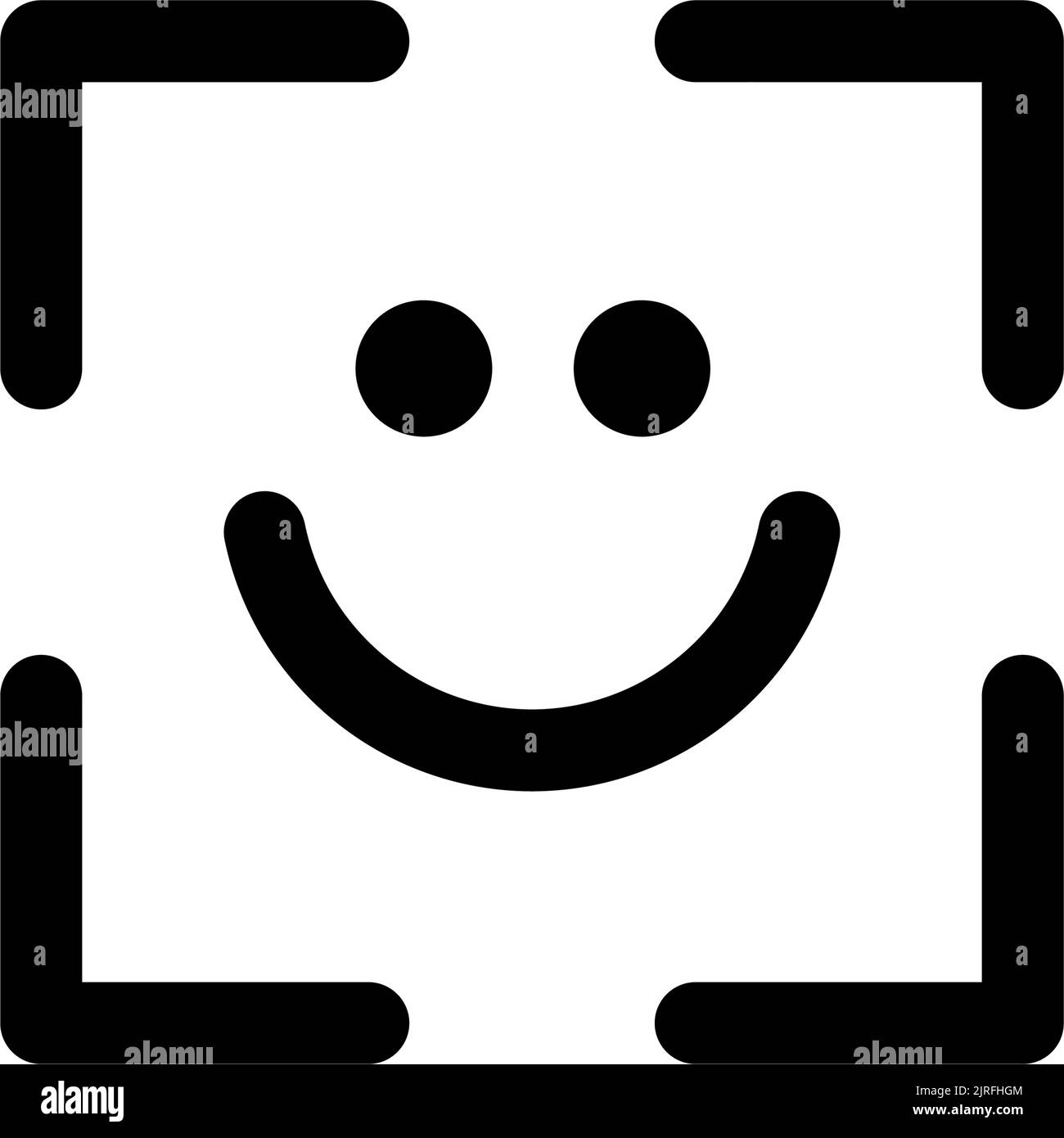 Face identification black glyph ui icon Stock Vector Image & Art - Alamy