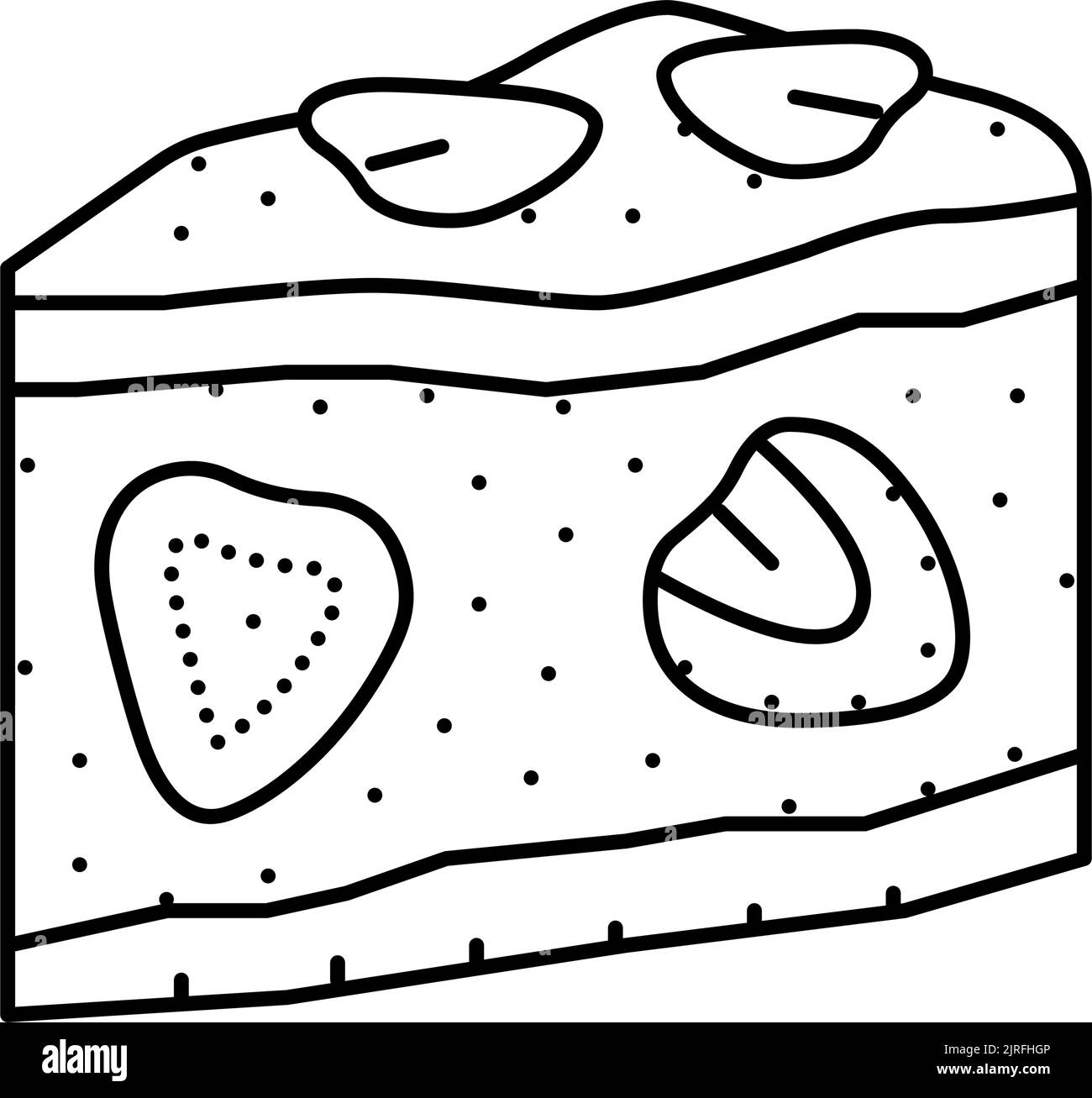 strawberry cake line icon vector illustration Stock Vector Image & Art ...