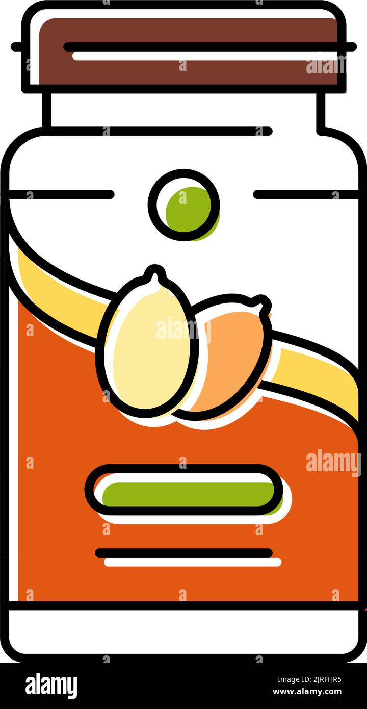 pumpkin seed oil color icon vector illustration Stock Vector Image ...