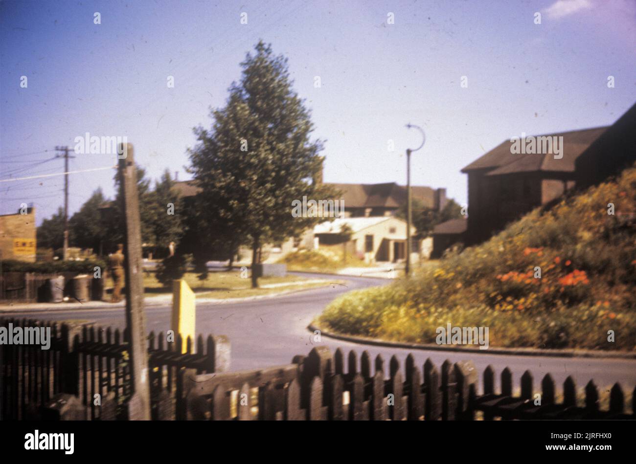 Buildings at Duxford airfield, home of the 78th Fighter Group, during ...