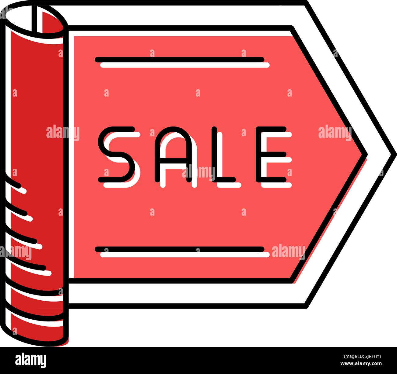 sale ribbon banner design color icon vector illustration Stock Vector ...