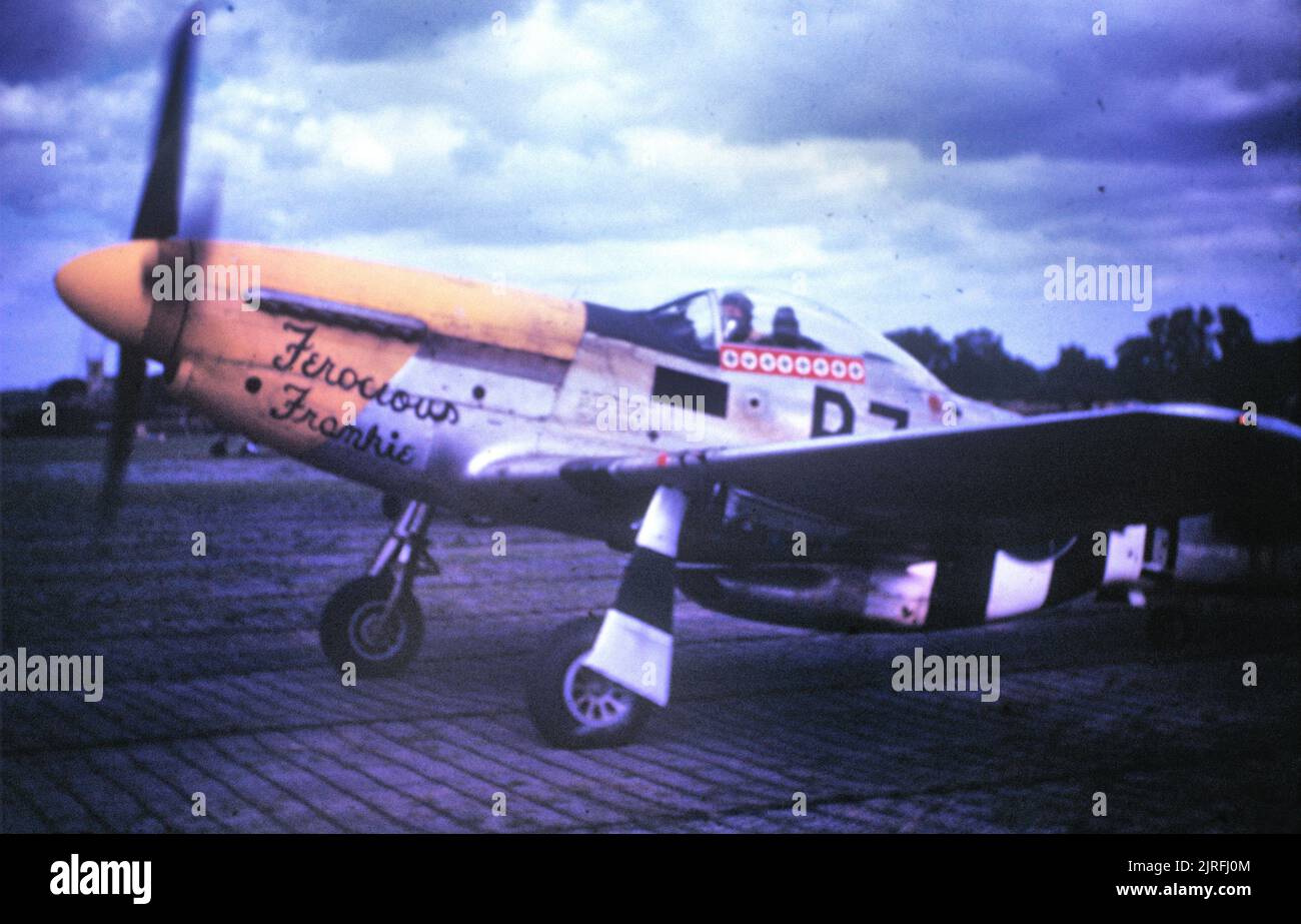 A P-51 Mustang (B7-H , serial number 44-13704) nicknamed 'Ferocious ...