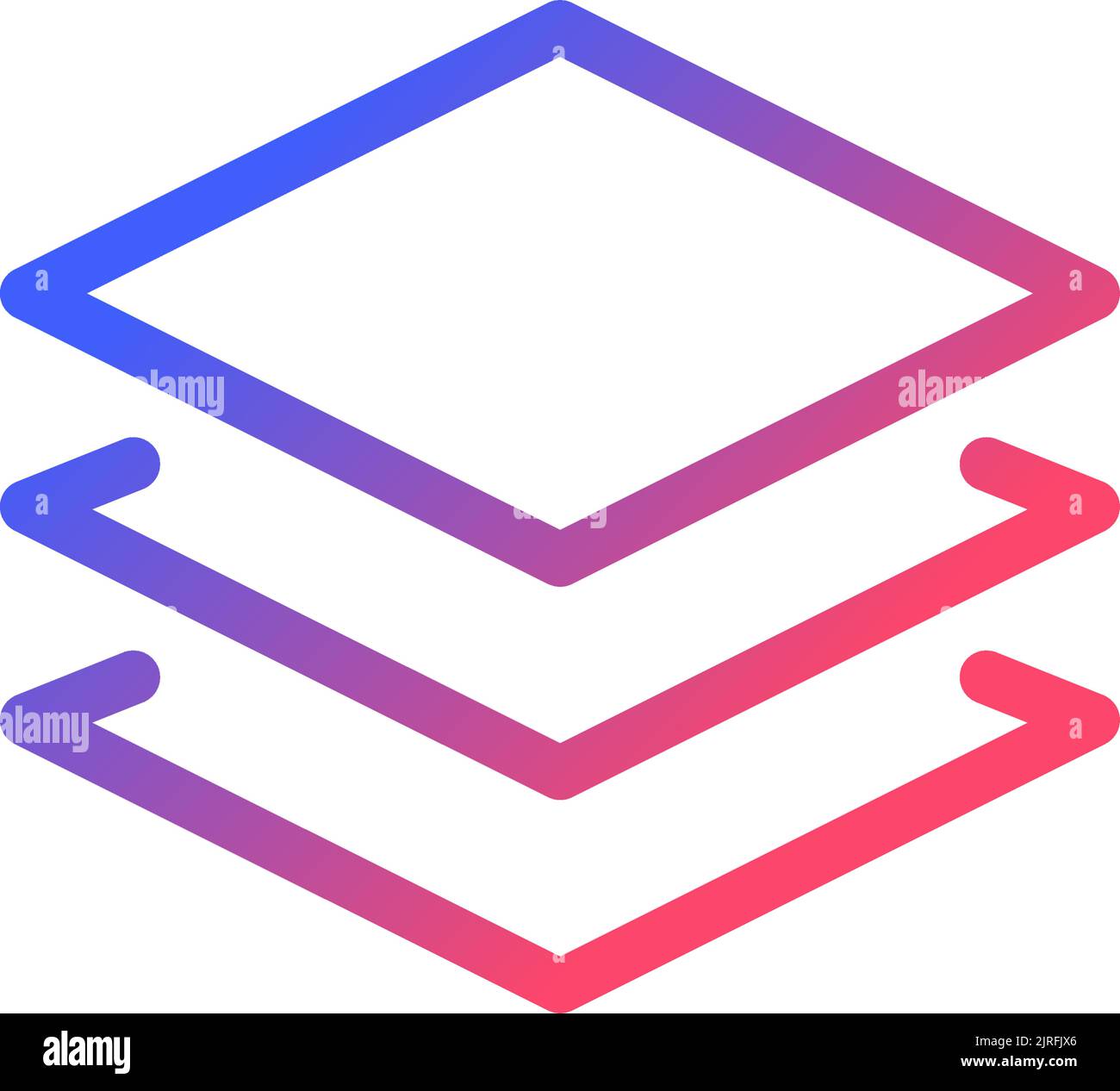 Layers panel pixel perfect gradient linear ui icon Stock Vector Image ...