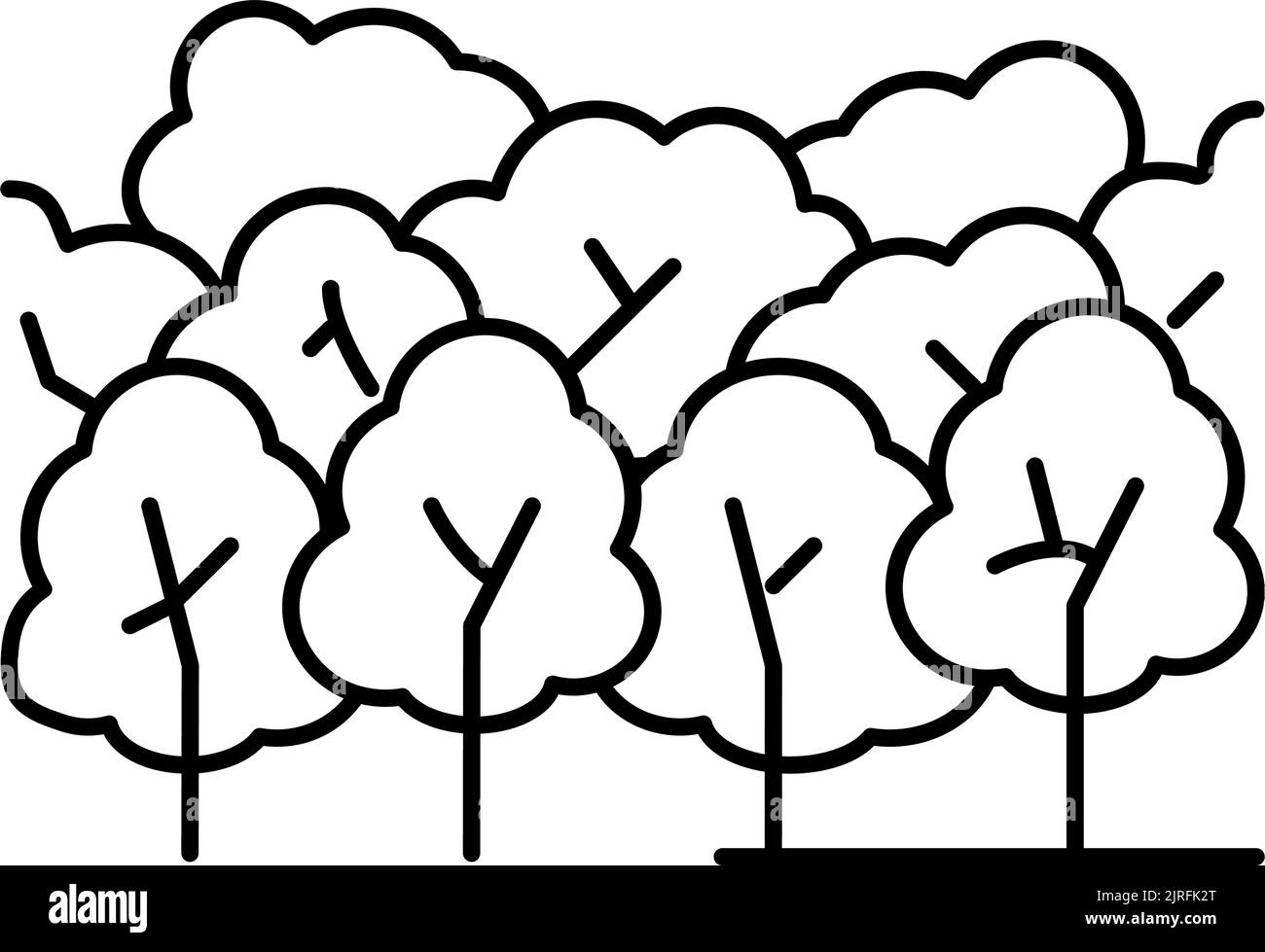 forest wood timber line icon vector illustration Stock Vector Image ...