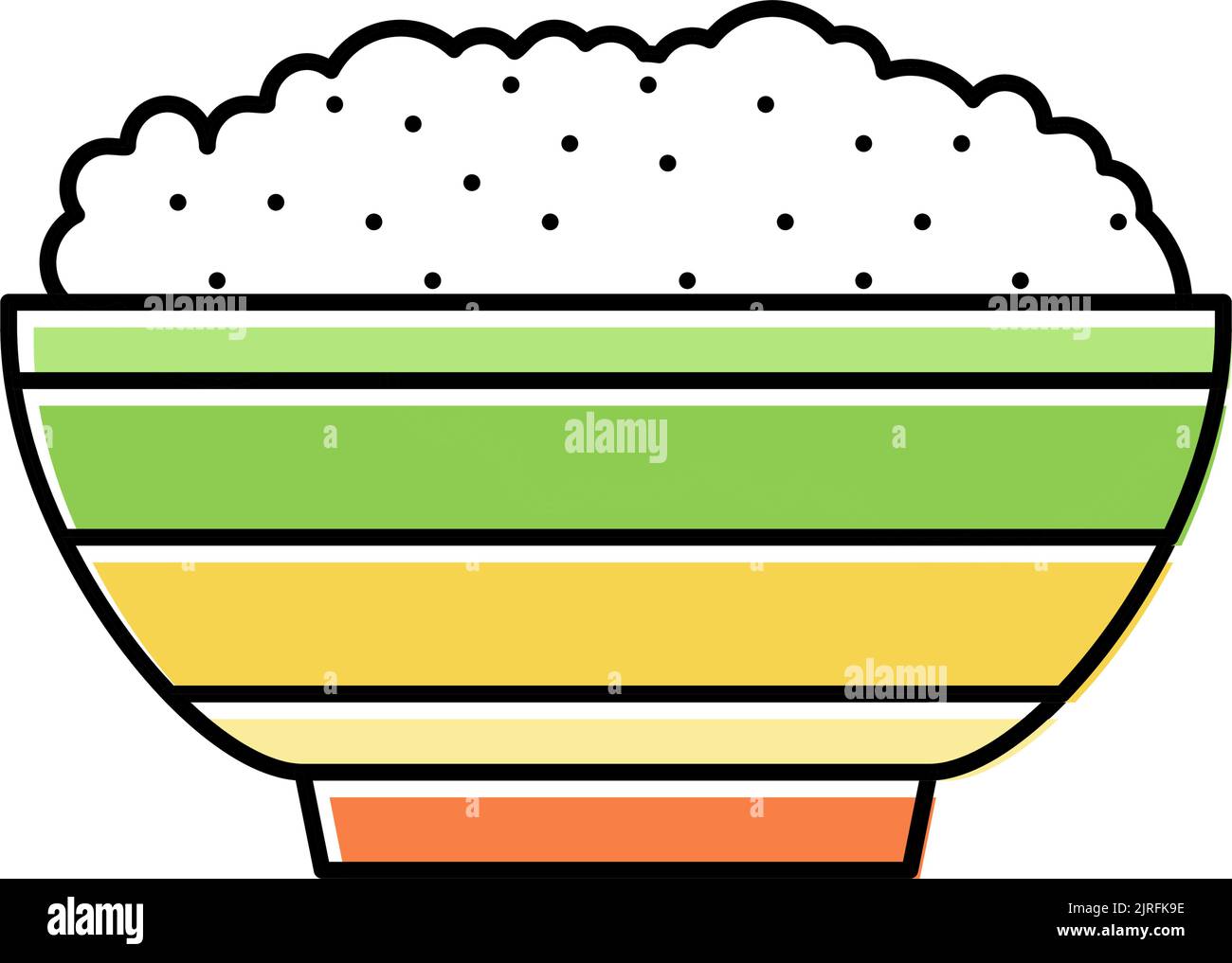 bowl prepared rice color icon vector illustration Stock Vector Image ...