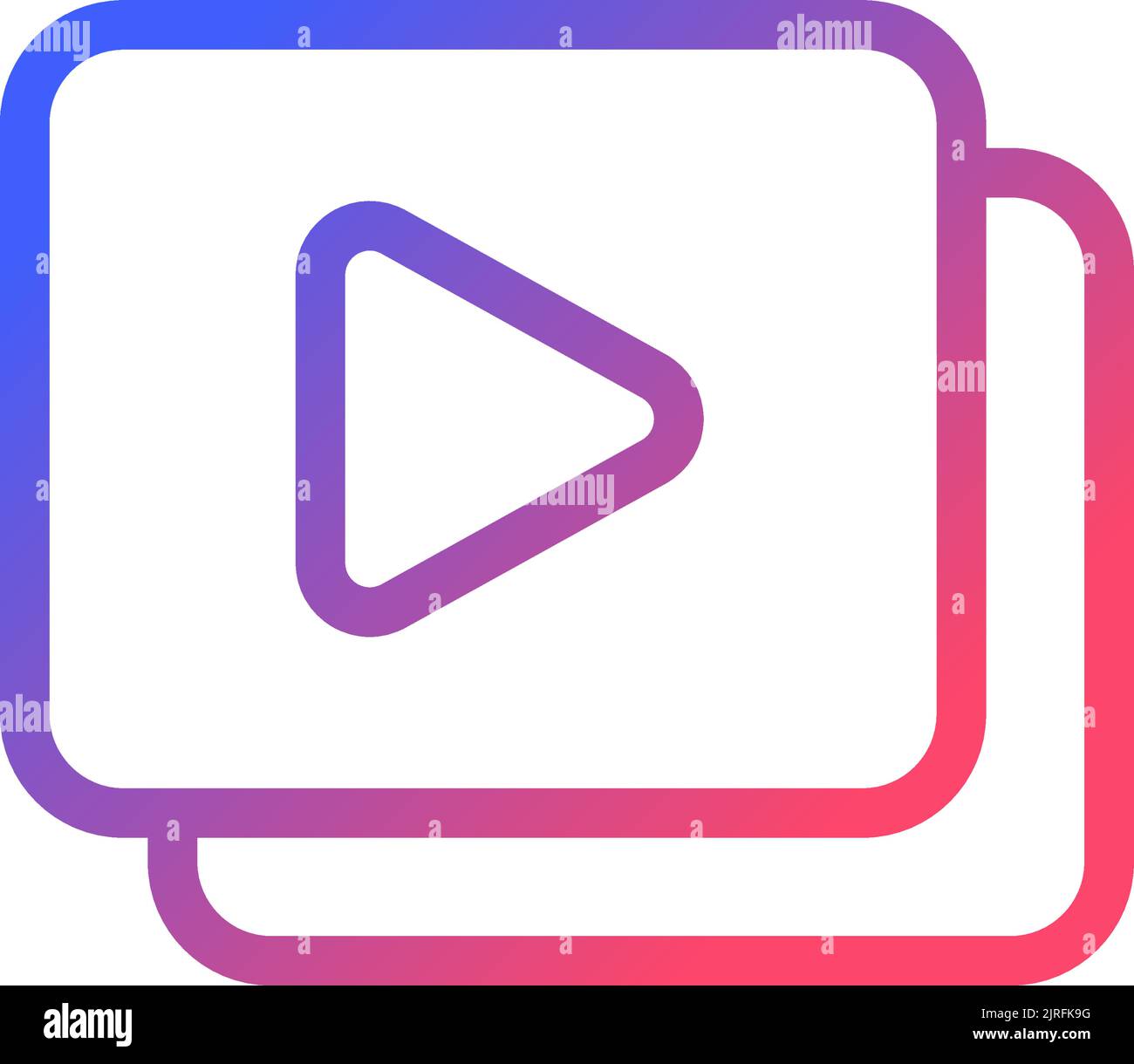 Set of video files pixel perfect gradient linear ui icon Stock Vector ...