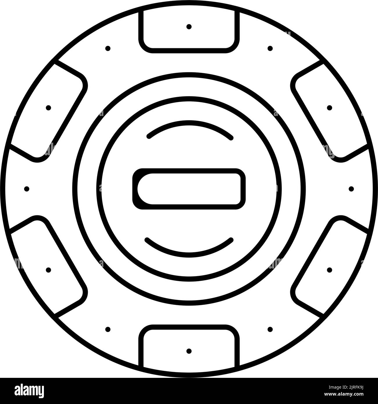 chip slot game line icon vector illustration Stock Vector Image & Art ...