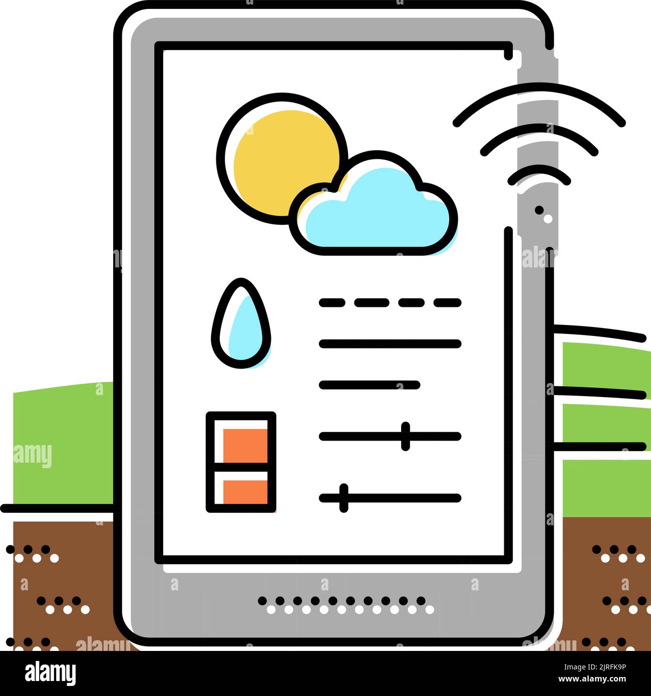 climate monitoring agriculture color icon vector illustration Stock ...