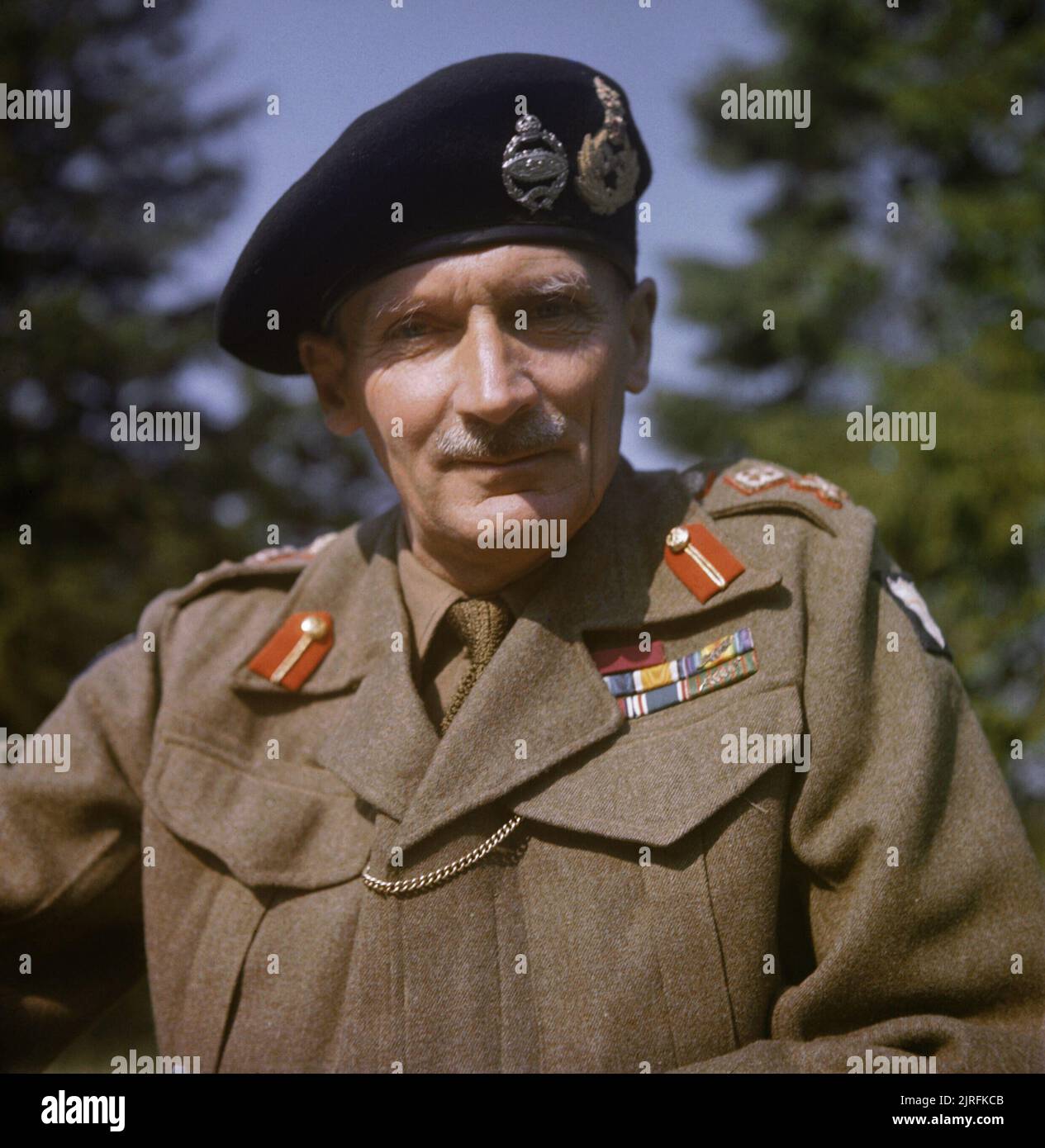 General Sir Bernard Montgomery in England, 1943 Half-length portrait of ...