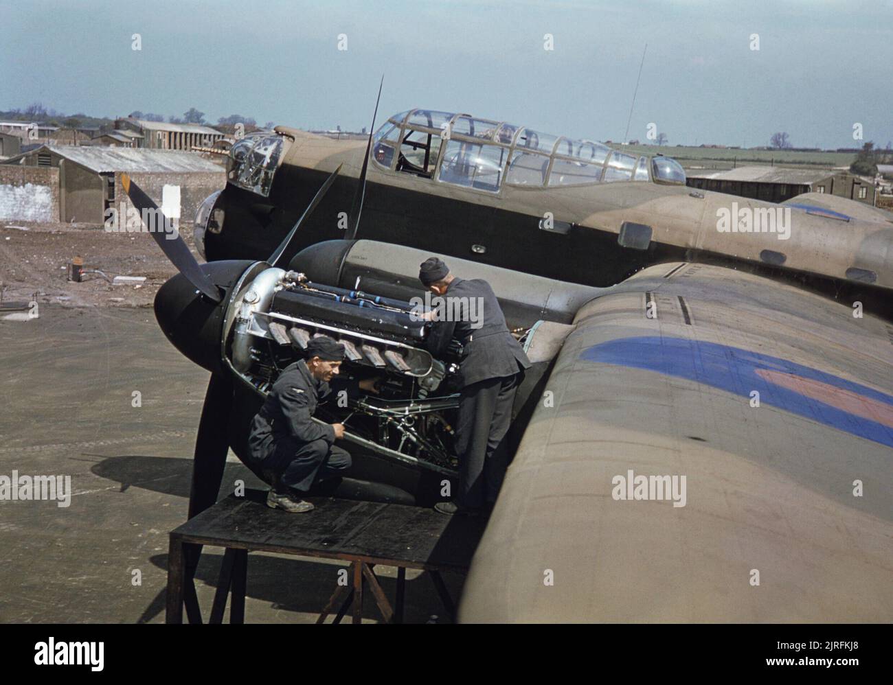 The Royal Air Force in Britain, June 1942 Mechanics work on the port ...
