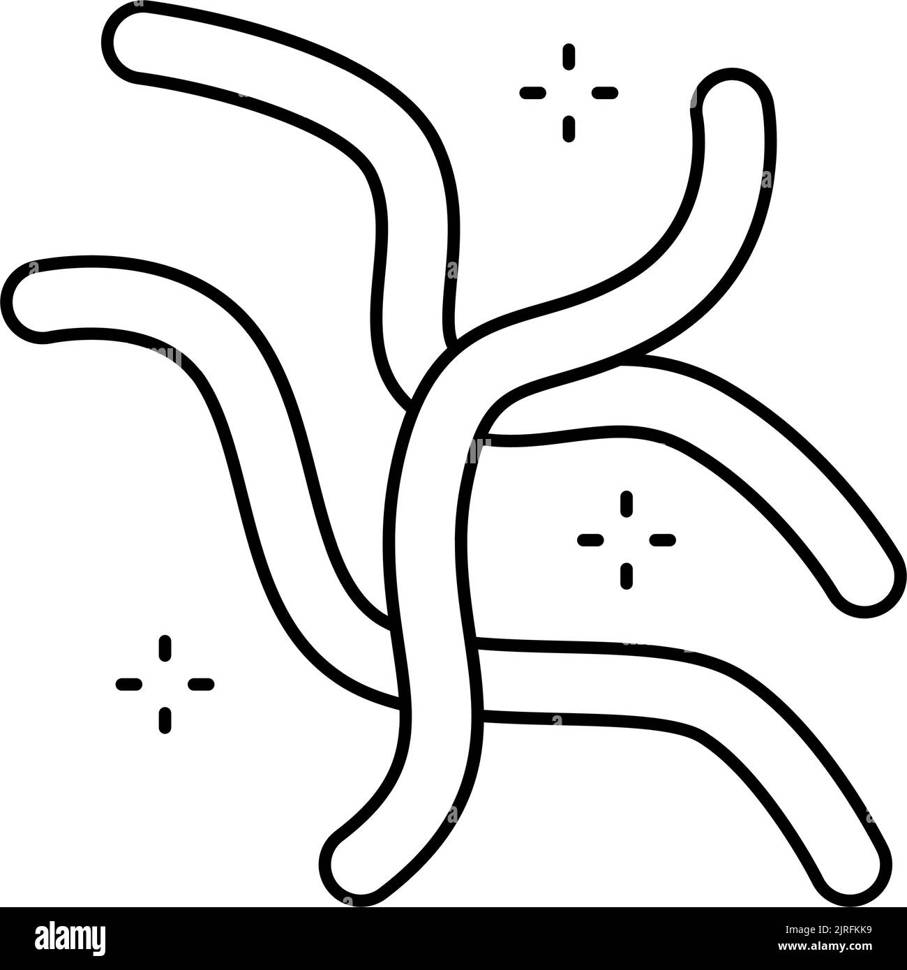 worm jelly candy gummy line icon vector illustration Stock Vector Image ...