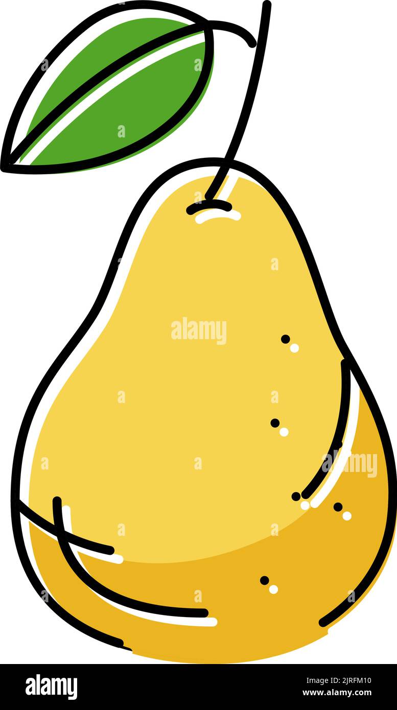 pear whole one color icon vector illustration Stock Vector Image & Art ...