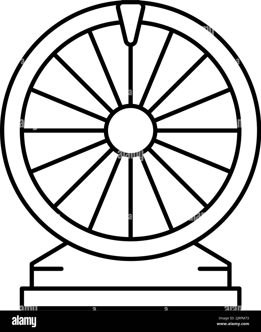 fortune wheel game line icon vector illustration Stock Vector Image ...