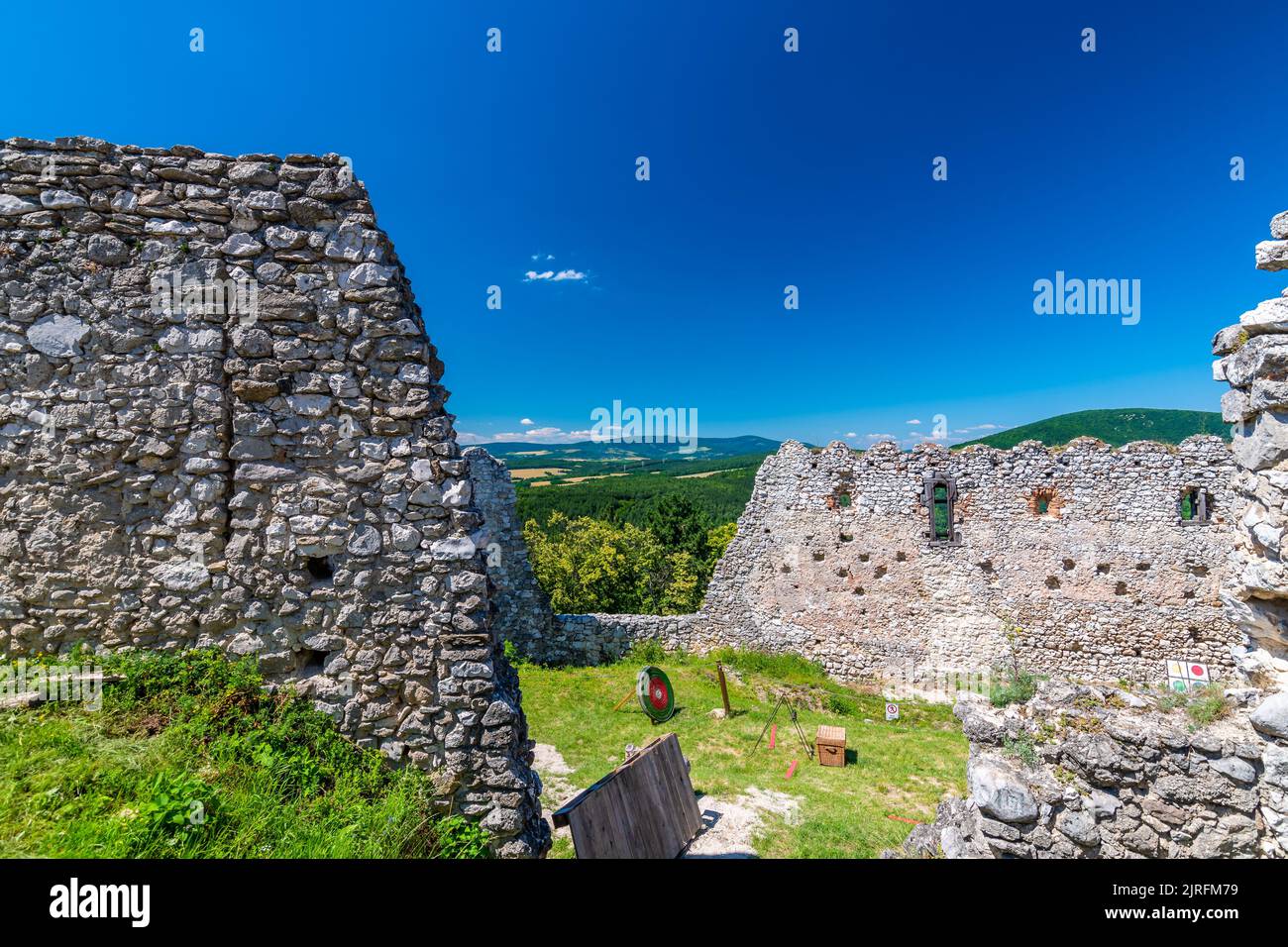 The old ruins of castle Cachtice (Čachtice in local speak). Ruined ...