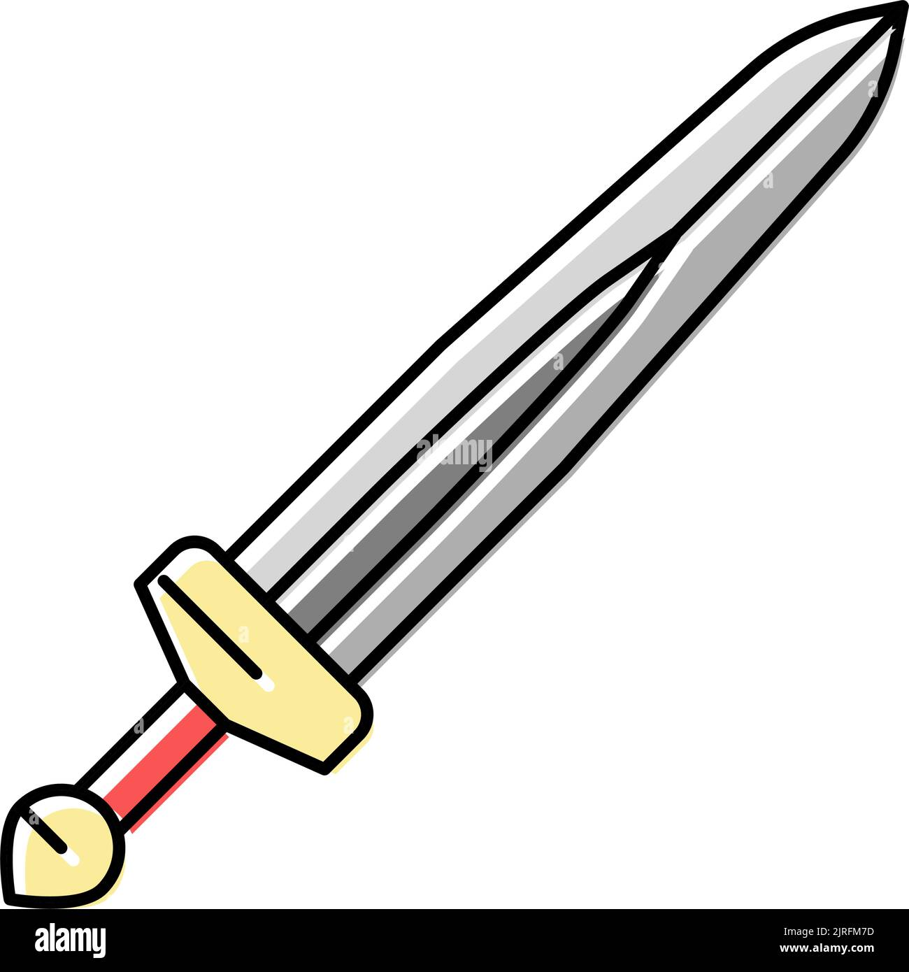 sword viking color icon vector illustration Stock Vector Image & Art ...