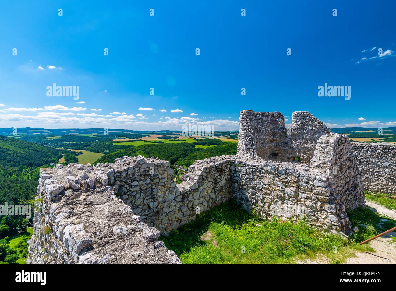 The old ruins of castle Cachtice (Čachtice in local speak). Ruined ...