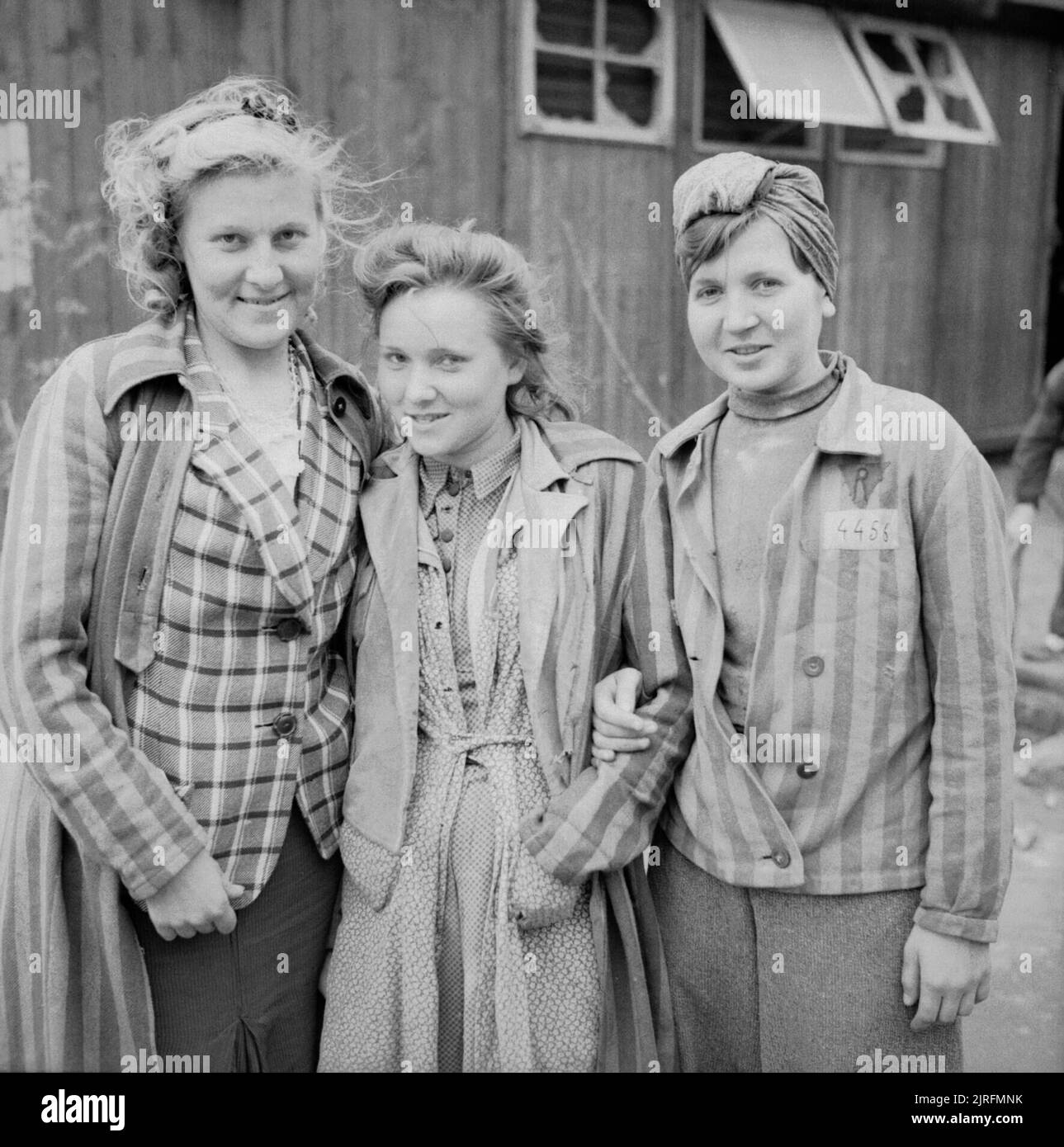 Germany Under Allied Occupation Three Russian girls still wearing their ...