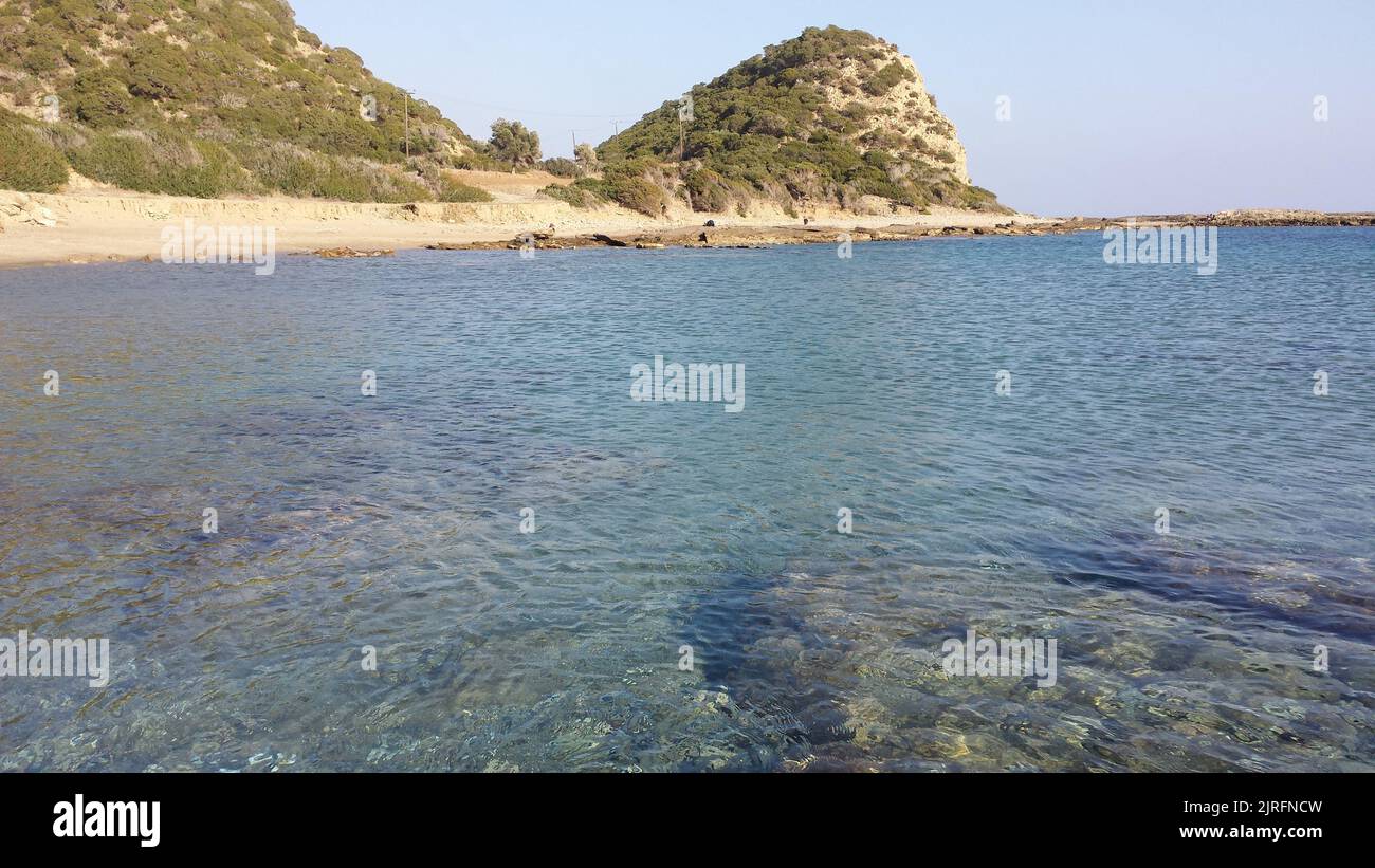 Turquoise beach at The Turkish Republic of Northern Cyprus (TRNC ...