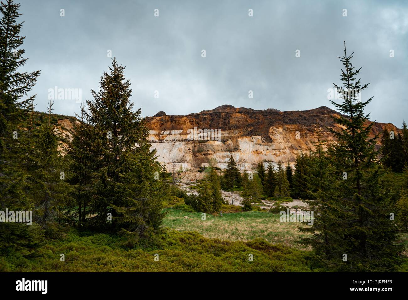 A scenery of a marble quarry on mountains Stock Photo - Alamy