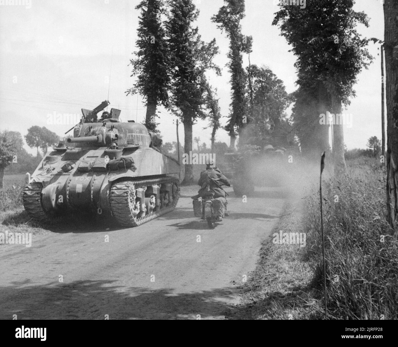 Sherman tanks of the Royal Marines Armoured Support Group, Normandy, 13 ...