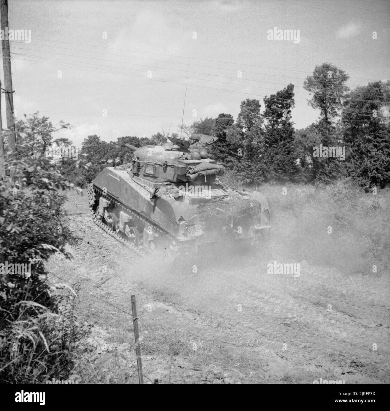 Sherman tank of the East Riding Yeomanry, 27th Armoured Brigade ...