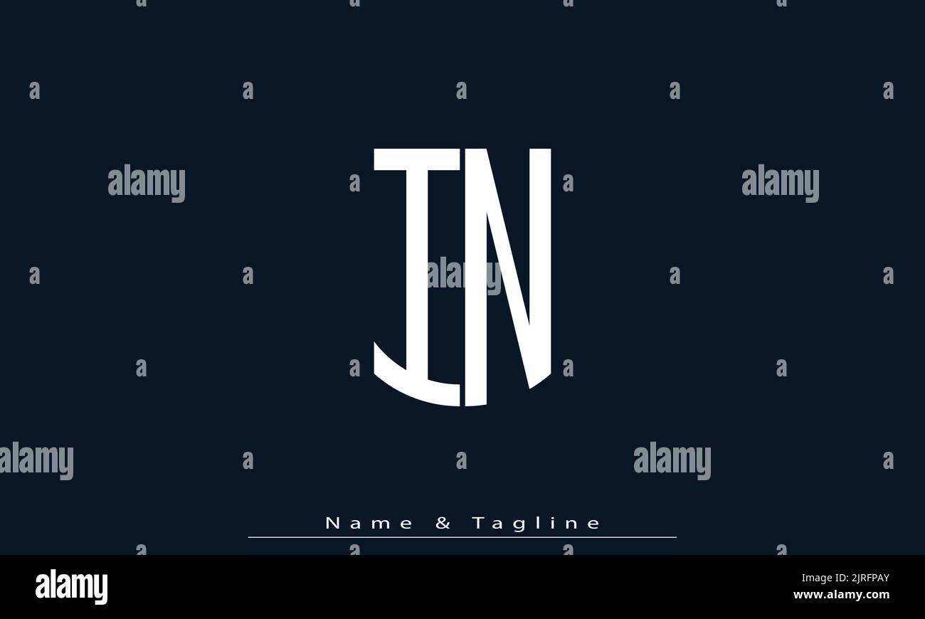 Alphabet letters Initials Monogram logo IN , NI Stock Vector Image ...