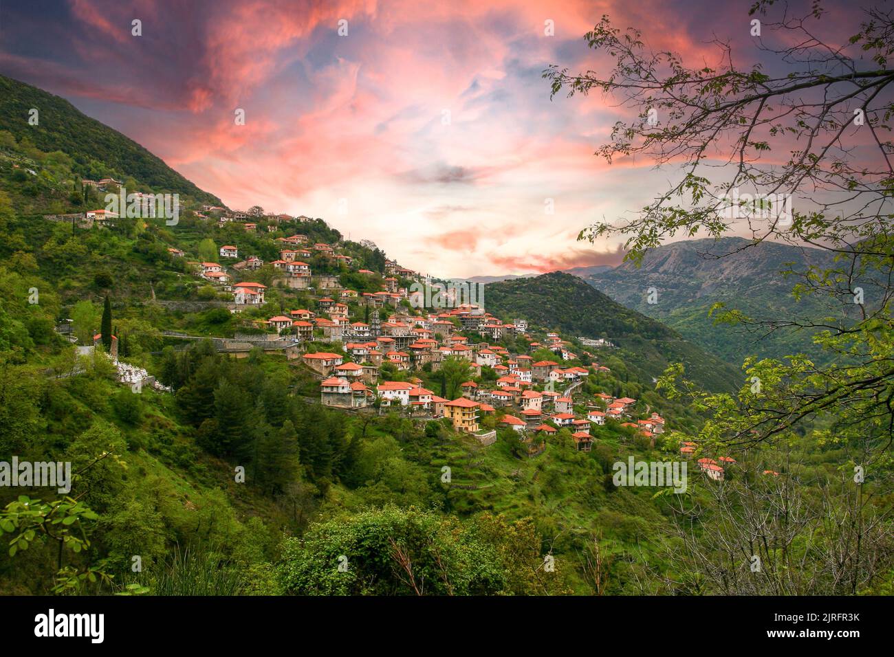 View of Lagadia village located in Peloponnese,Arcadia,Greece Stock ...