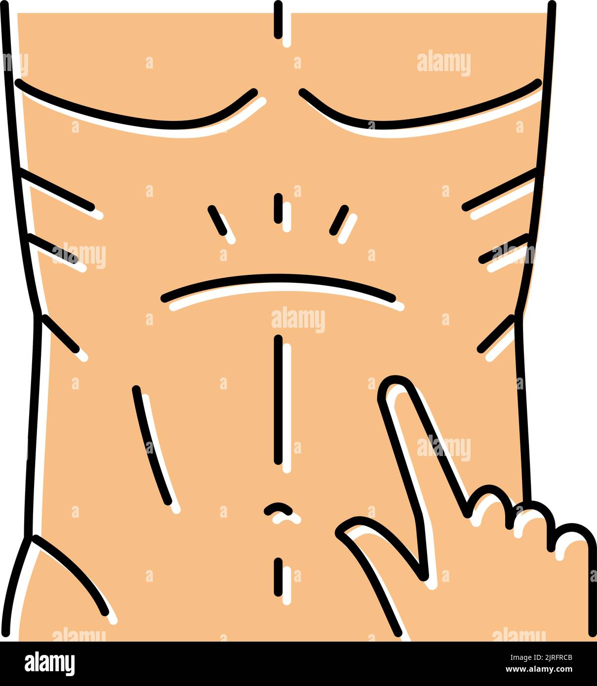 abdominal reflexes color icon vector illustration Stock Vector Image ...