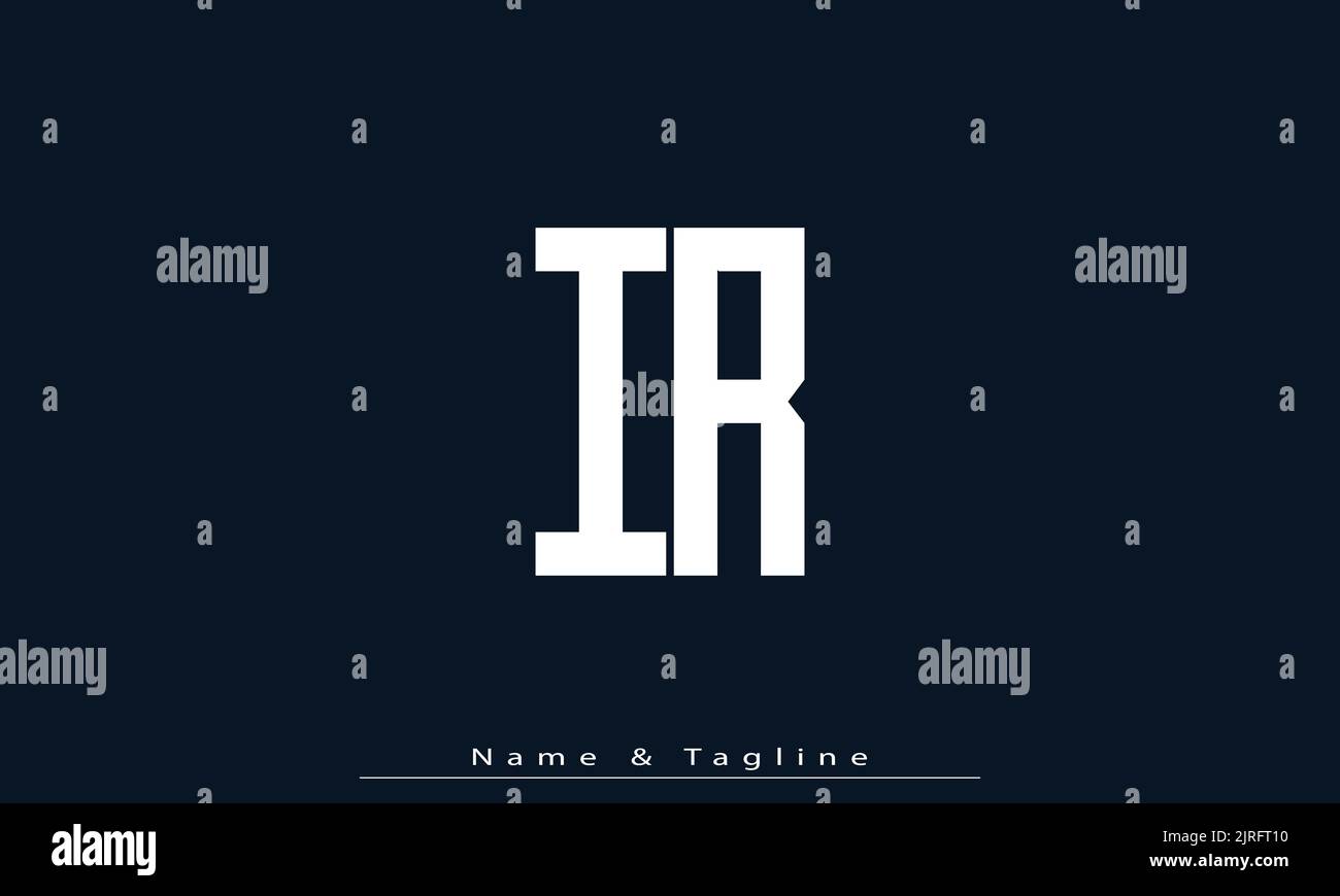Alphabet letters Initials Monogram logo IR , RI Stock Vector Image ...