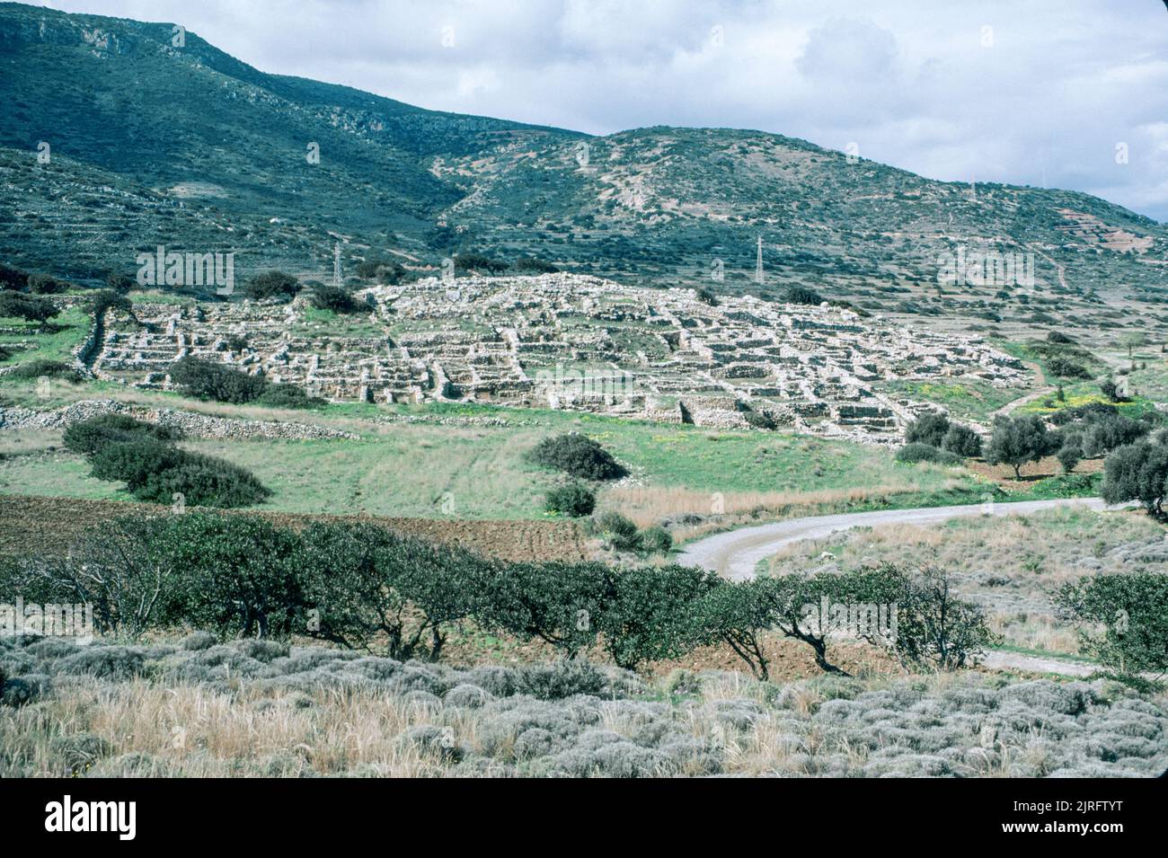 Minoan palace complex at Gournia in Crete, the largest and most ...