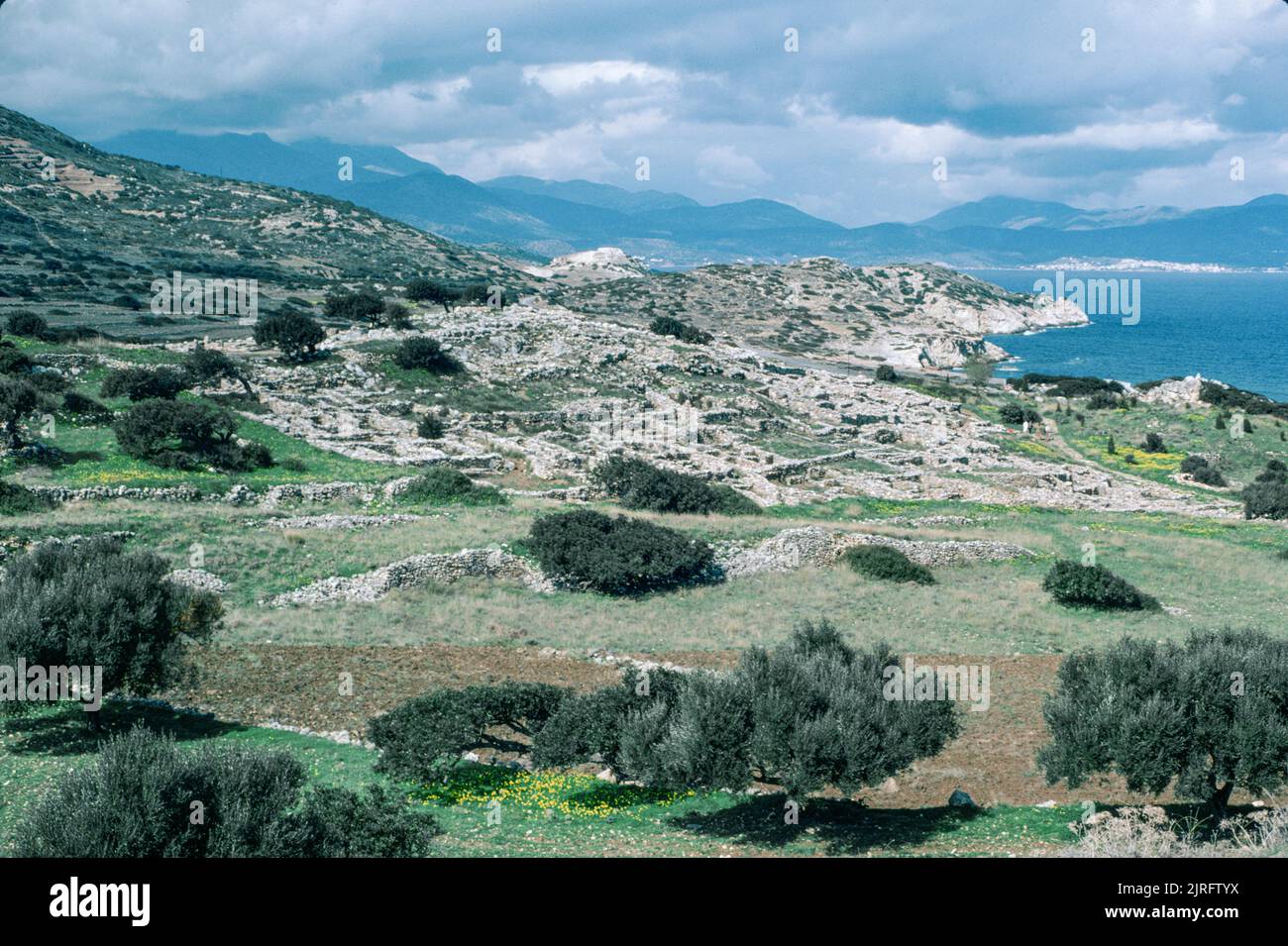 Minoan palace complex at Gournia in Crete, the largest and most ...