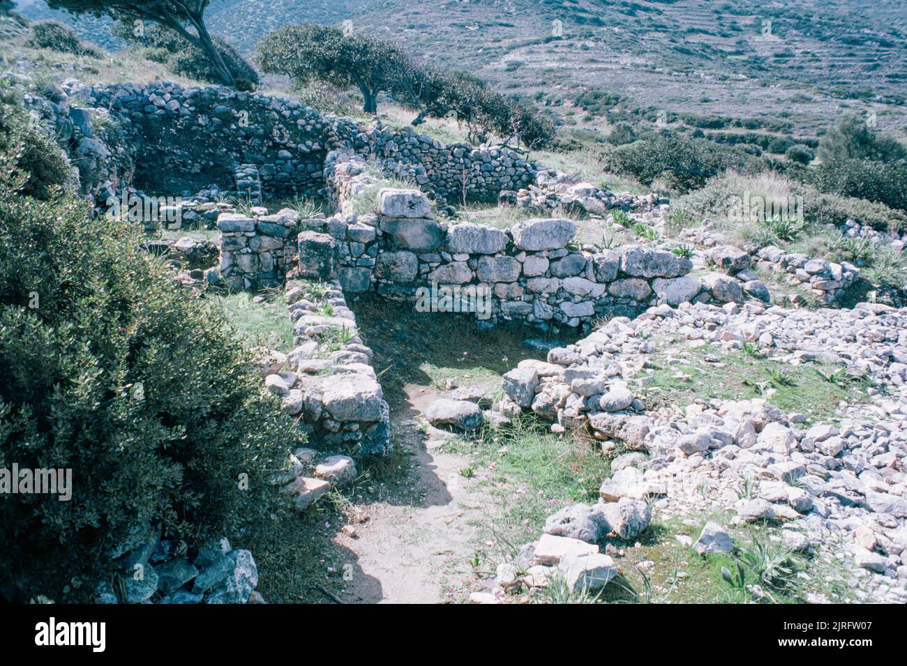 Minoan palace complex at Gournia in Crete, the largest and most ...