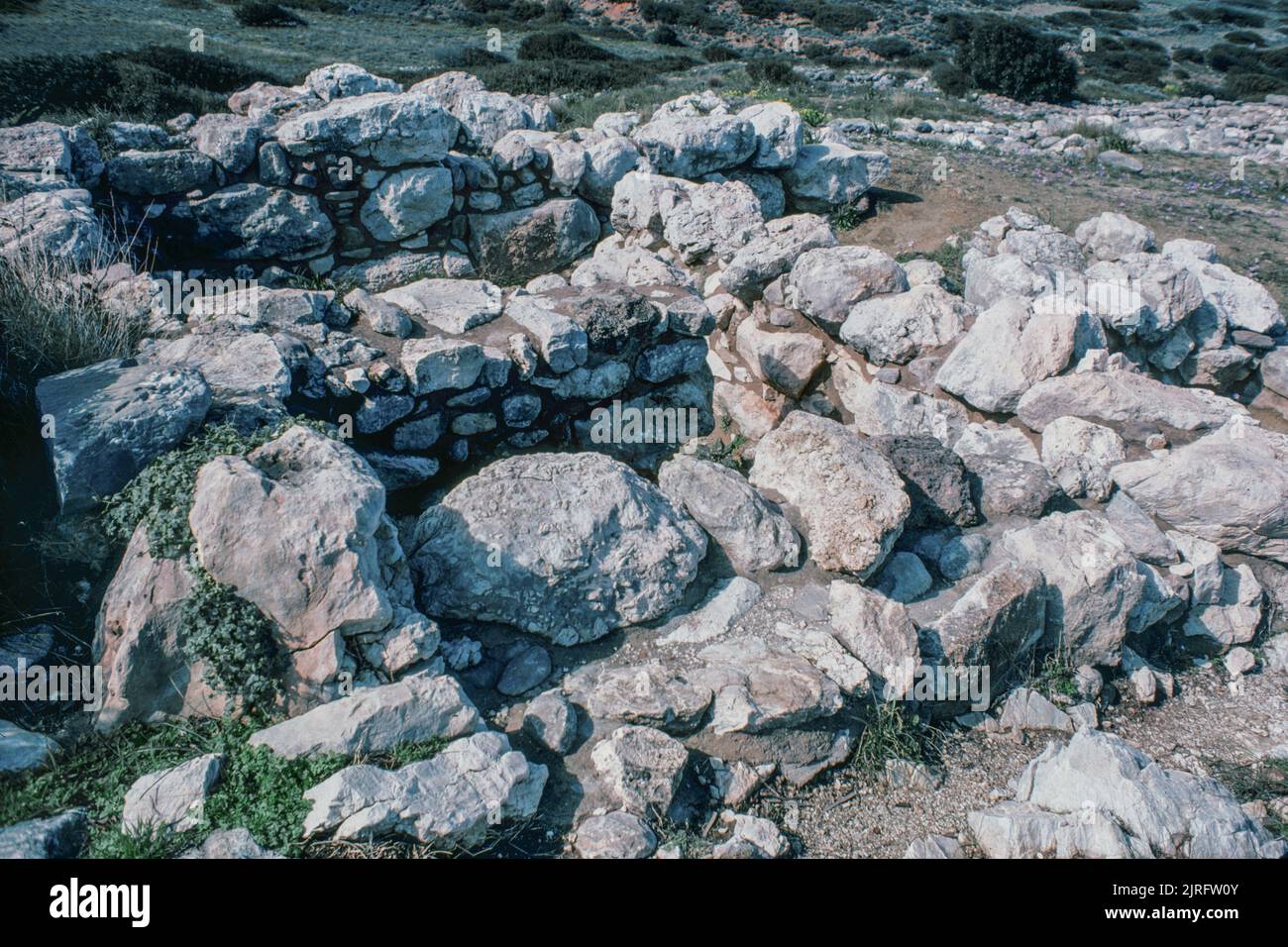 Minoan palace complex at Gournia in Crete, the largest and most ...